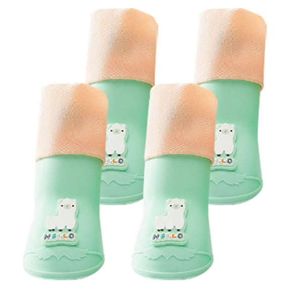 4Pcs Cute Dog Rain Shoes for Small and Medium Puppies Durable Rubber ...