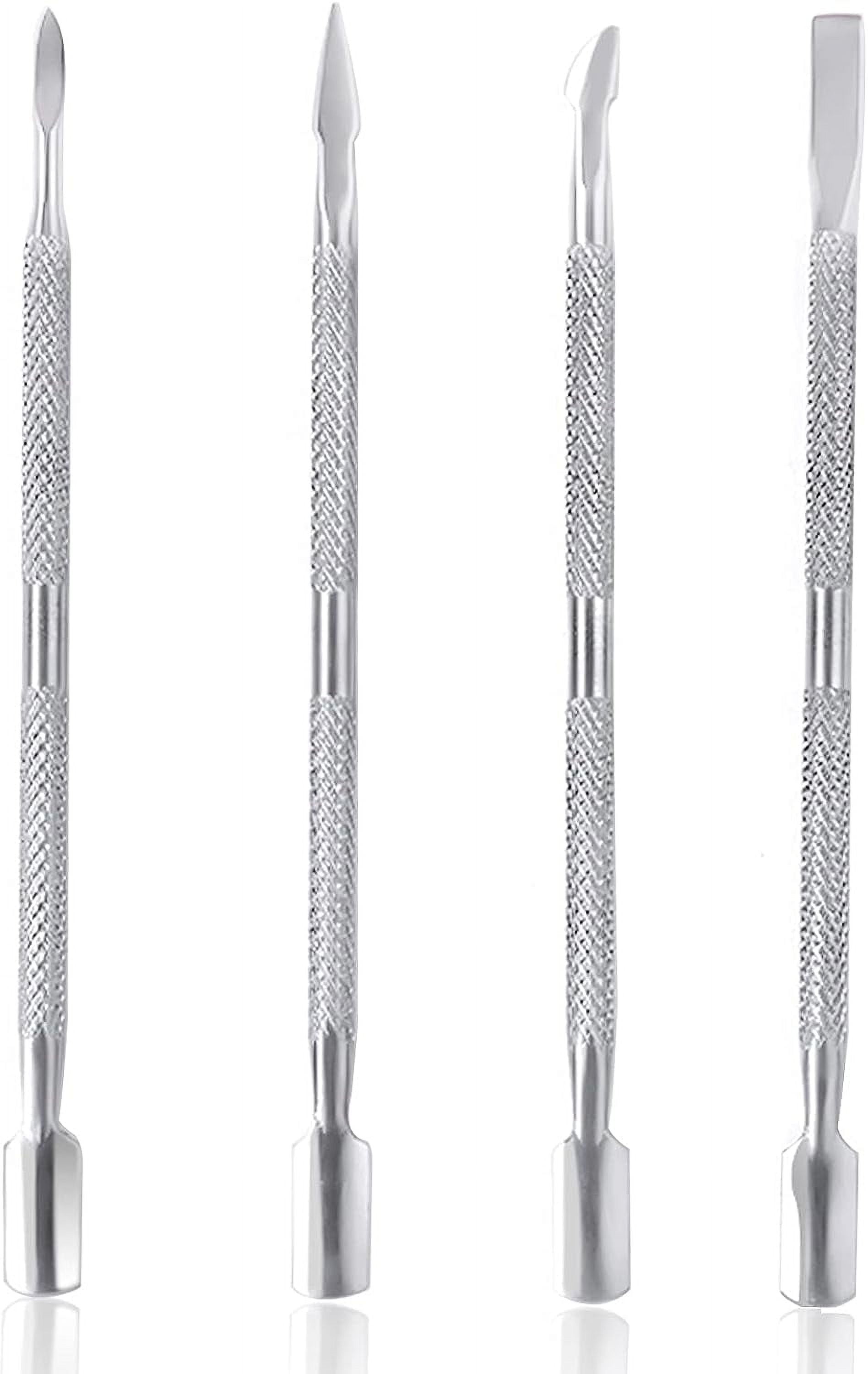 4Pcs Cuticle Nail Pusher Peeler Set, Double Ended Cuticle Scraper and ...