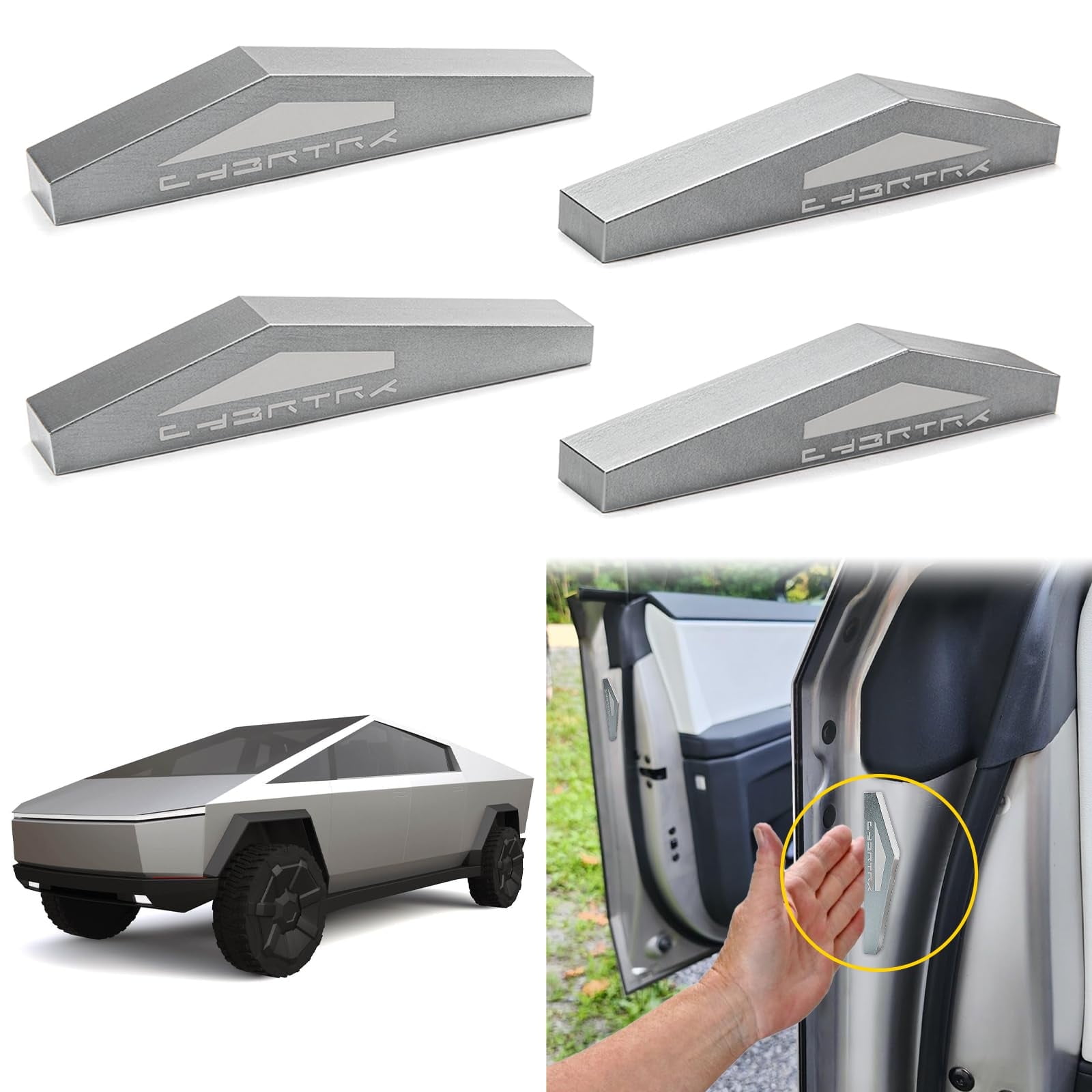 4Pcs Cybertruck Door Handle for Tesla Cybertruck, Aluminum Alloy ...