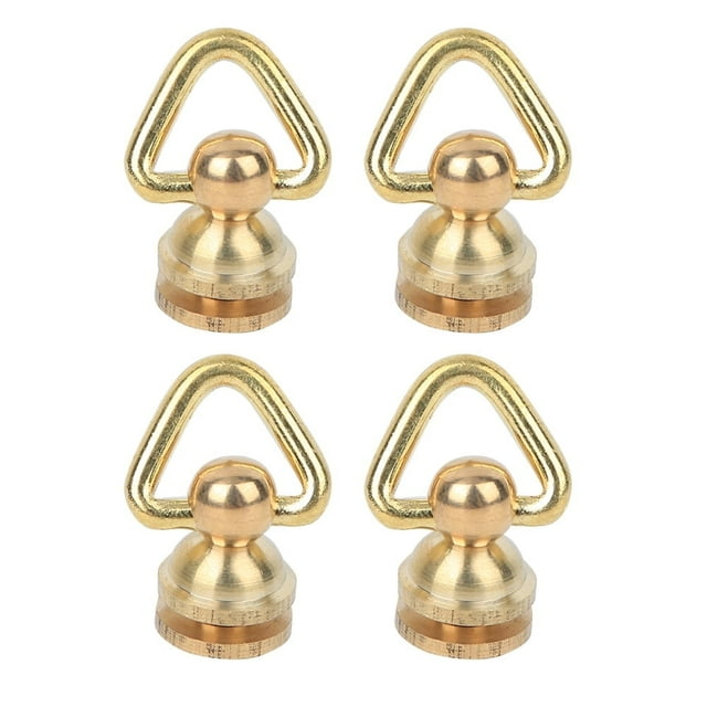 4Pcs D Ring Rivet Studs Screw Metal Round Head Chicago Stud Screw 360 ...