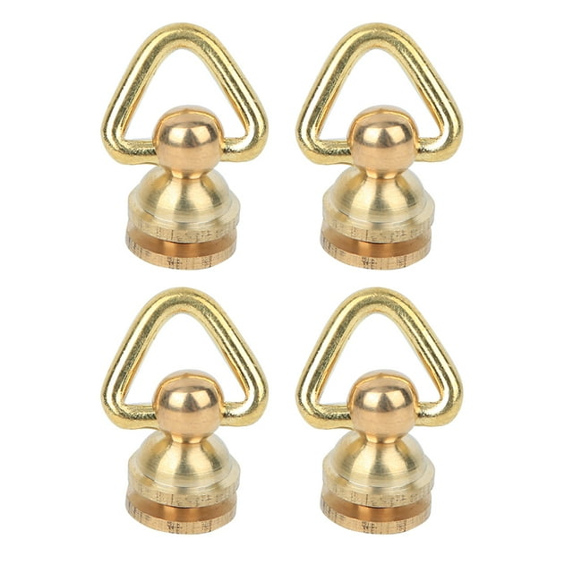 4Pcs D Ring Rivet Studs Screw Metal Round Head Chicago Stud Screw 360 ...