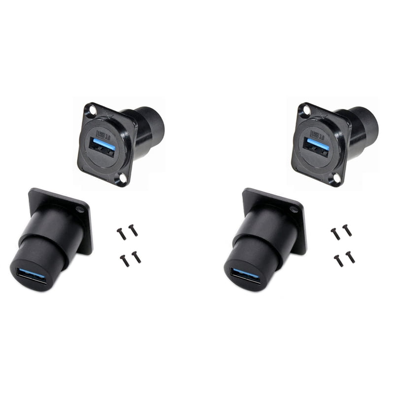 4Pcs D Type Metal USB3.0 Socket Female to Female USB 3.0 Connector D ...