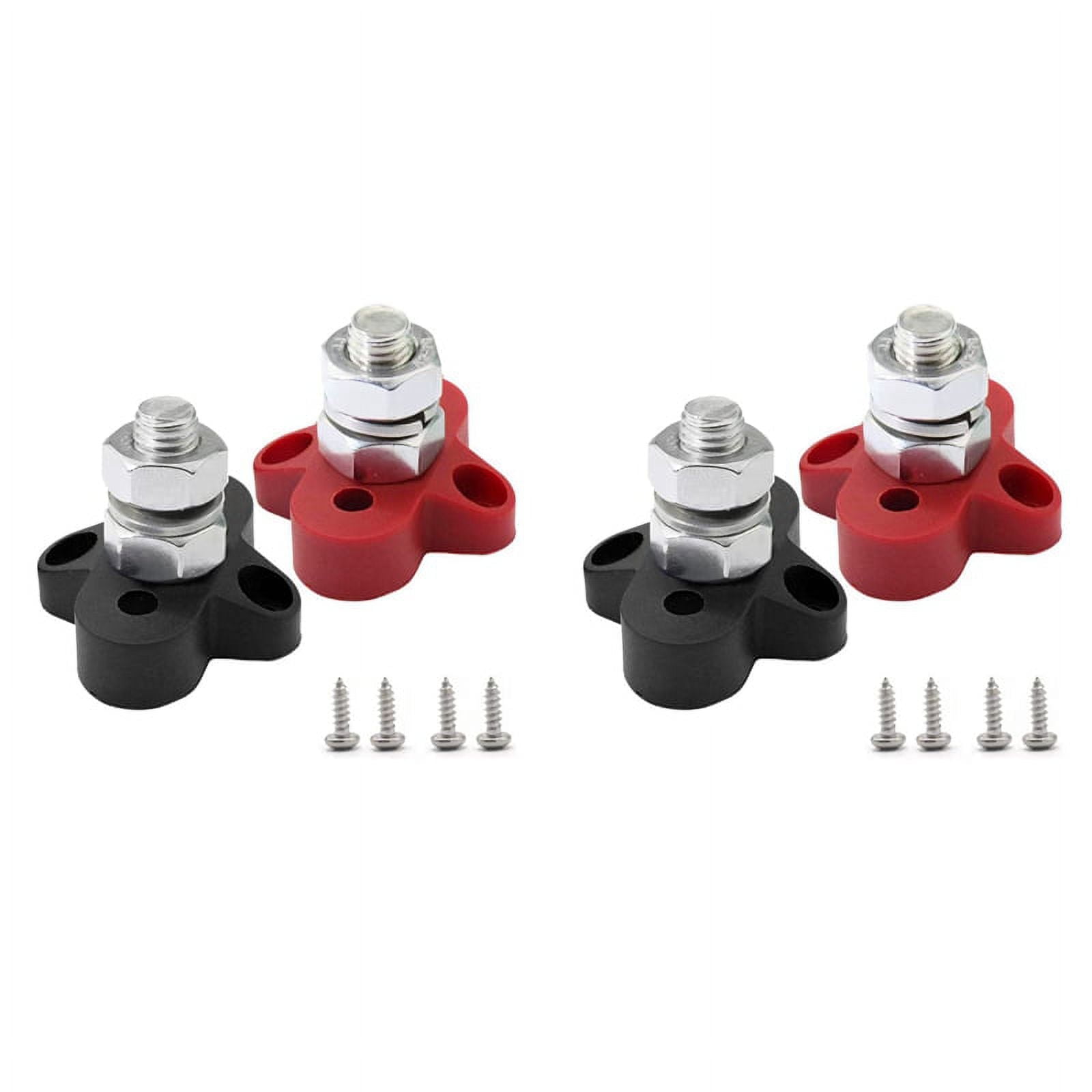 4Pcs DC 48V 150A BusBar M10 Terminal Block Studs Battery Power ...