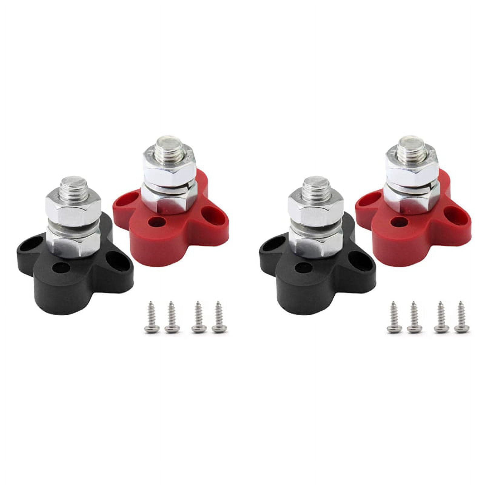 4Pcs DC 48V 150A BusBar M10 Terminal Block Studs Battery Power ...