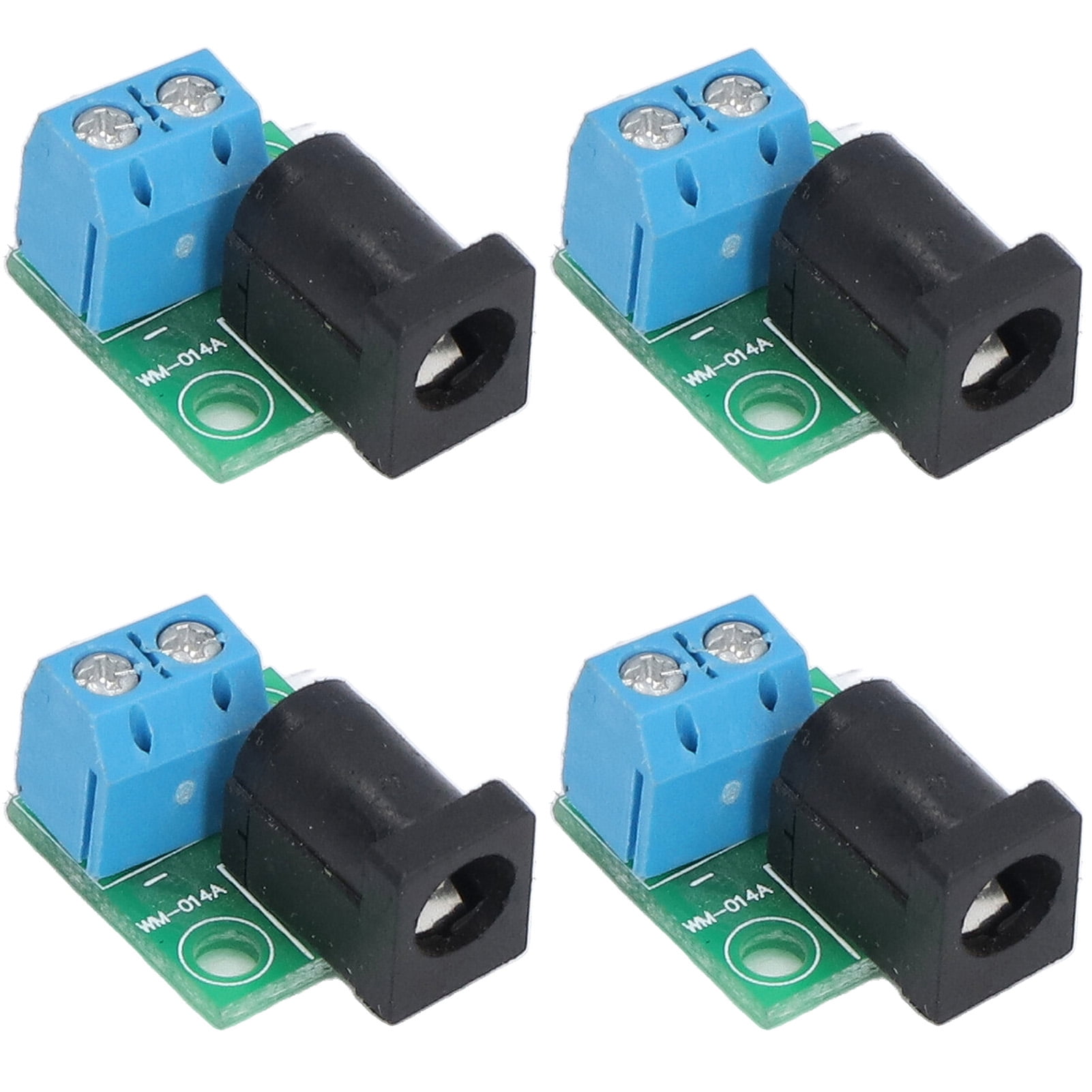 4Pcs DC Connector 5.5x2.1mm to 2P 5.08mm Power Adapter Board Compatible ...