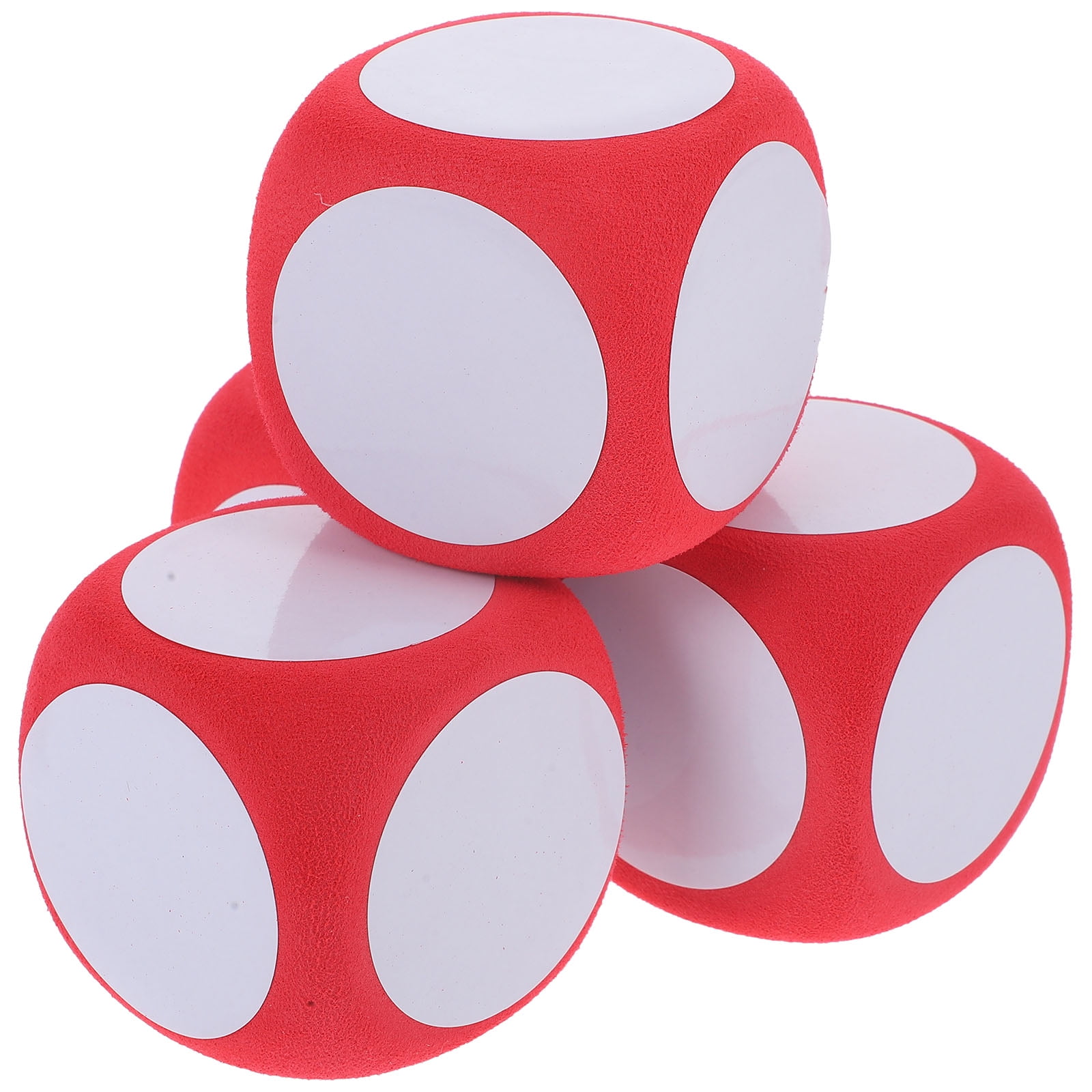FONDOTIN Red Foam Dice Teaching Aid Set 4 Pieces Educational Tools for ...