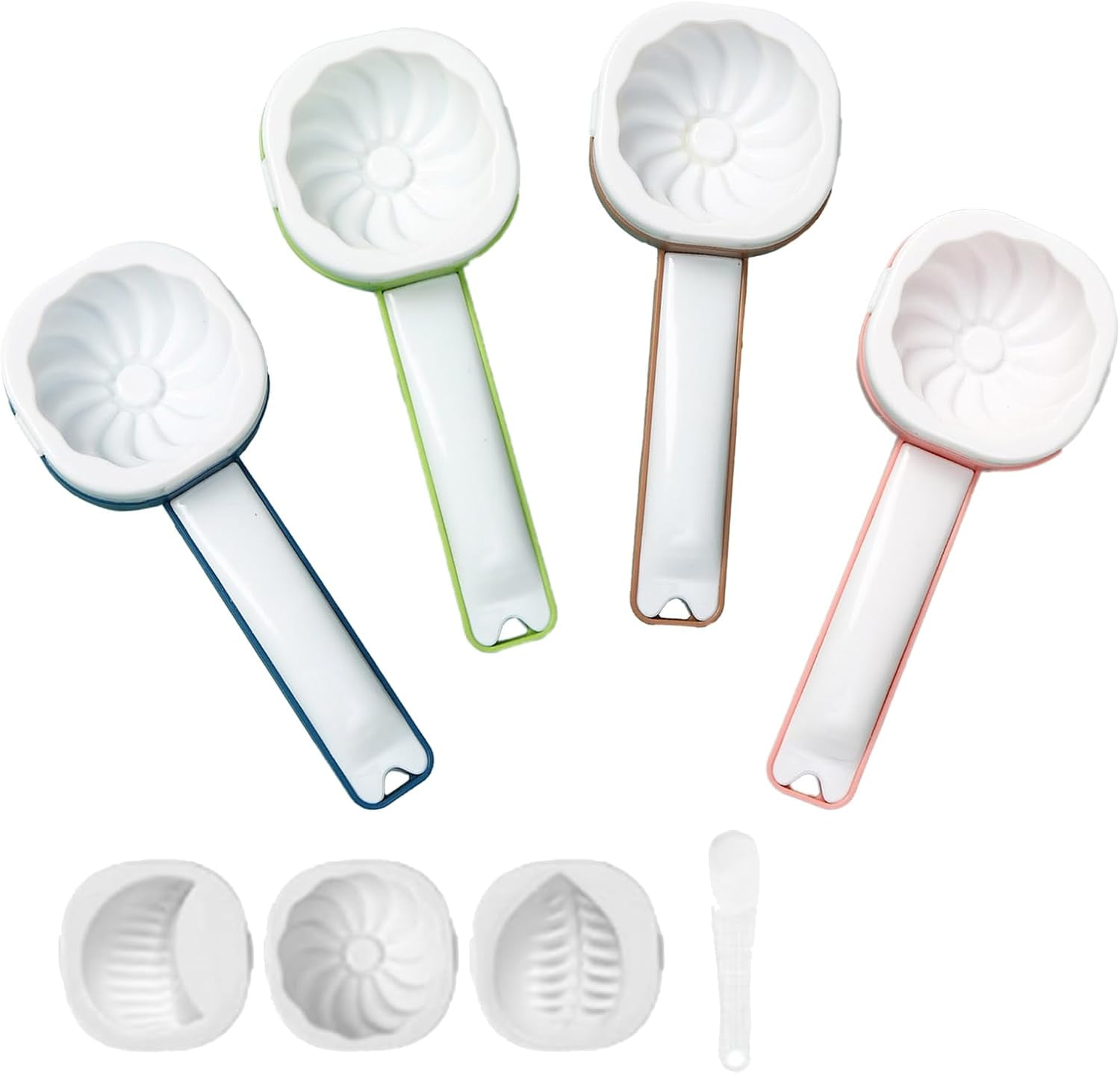 4Pcs DIY Steamed Bun Mold Set, 3 In 1 Mid Autumn Festival Pastry Mold ...