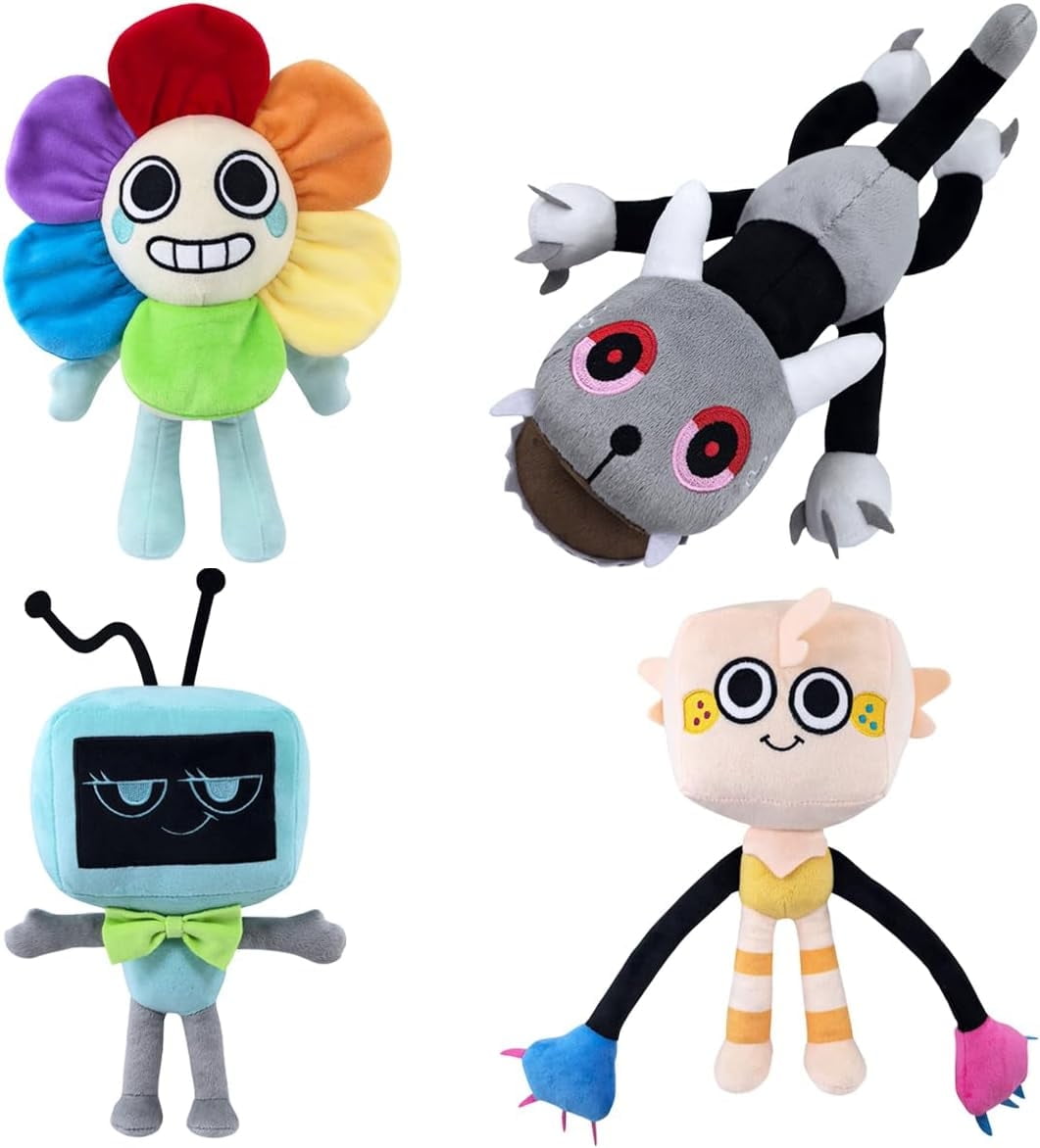 4Pcs Dandy's World Plushies Soft & Huggable Dandy, Pebble, Vee, Goob ...