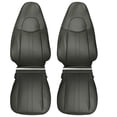 4Pcs Dark Gray Vinyl Seat Covers, Driver & Passenger for Chevy Express ...