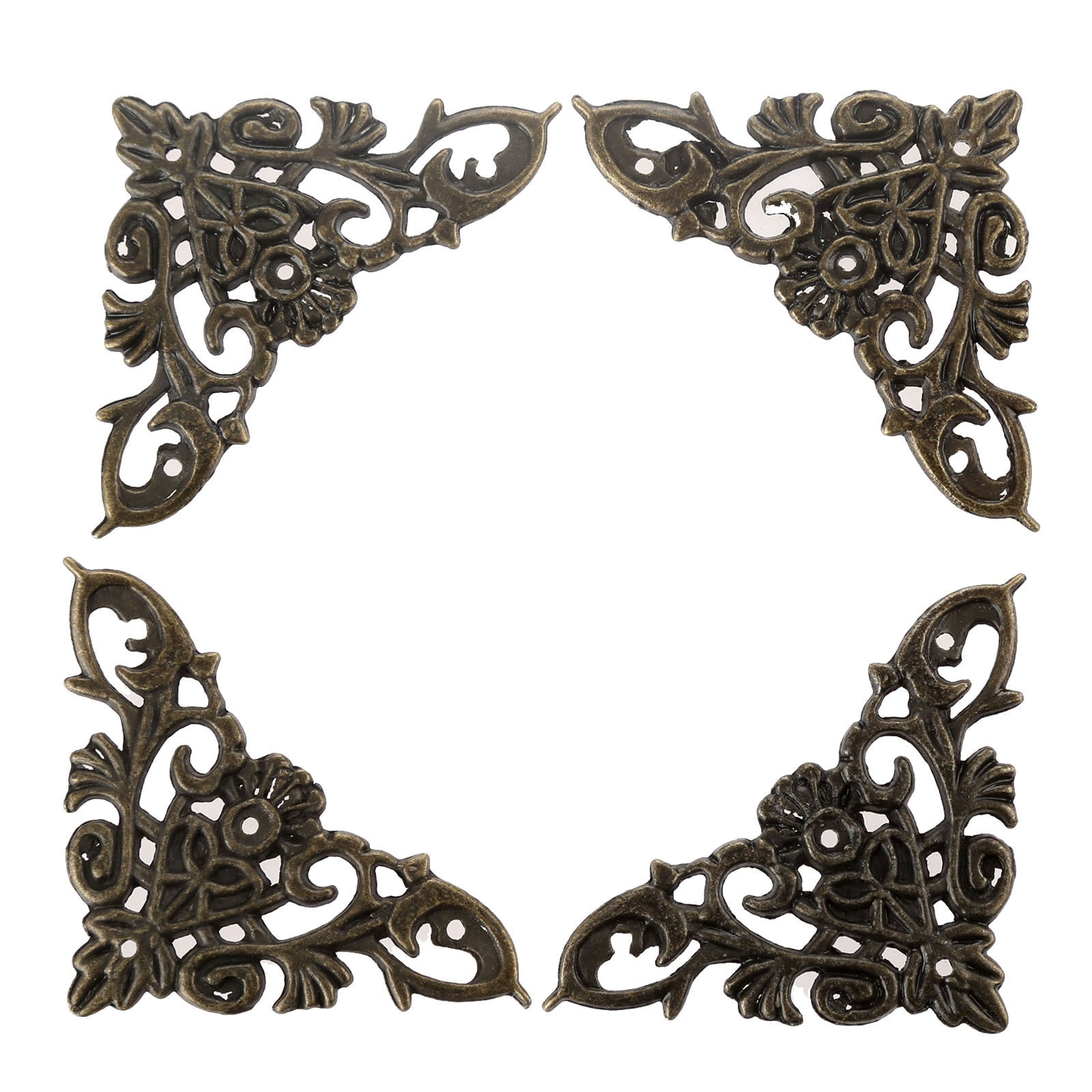 4Pcs Decorative Furniture Hardware Bronze Furniture Corner Brackets ...