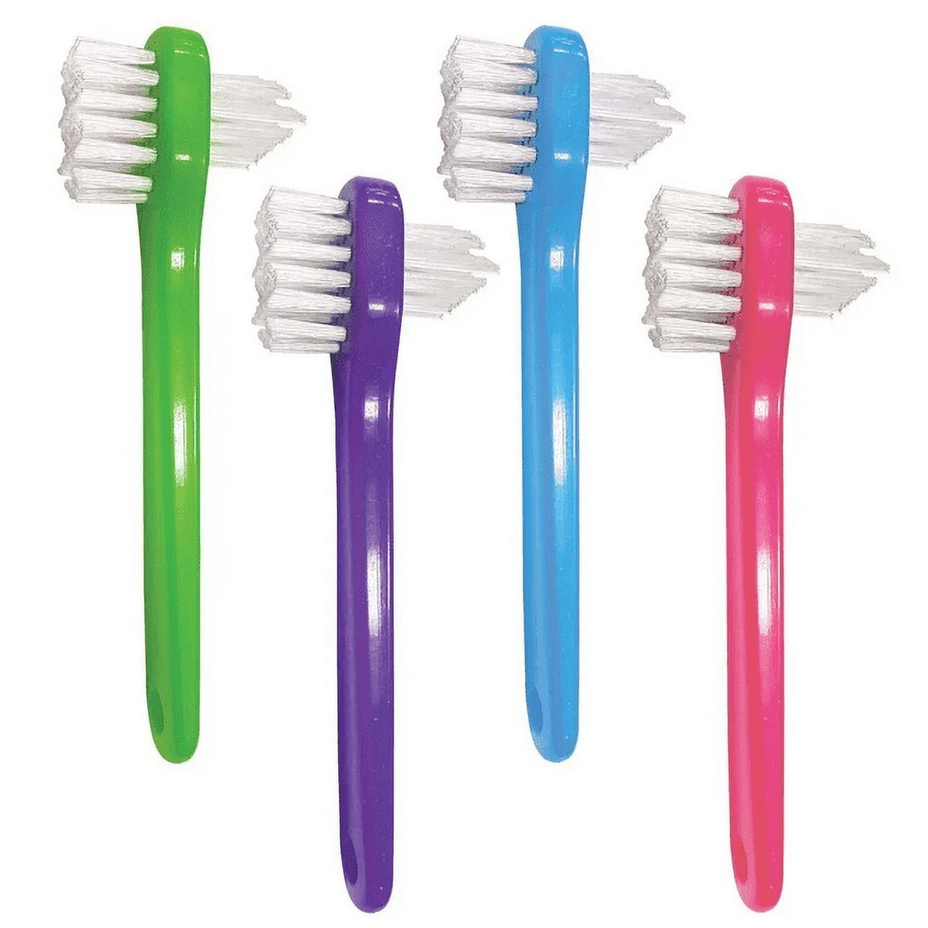 4Pcs Denture Dual Head Brush Cleaning Care Denture Toothbrush Every Day ...