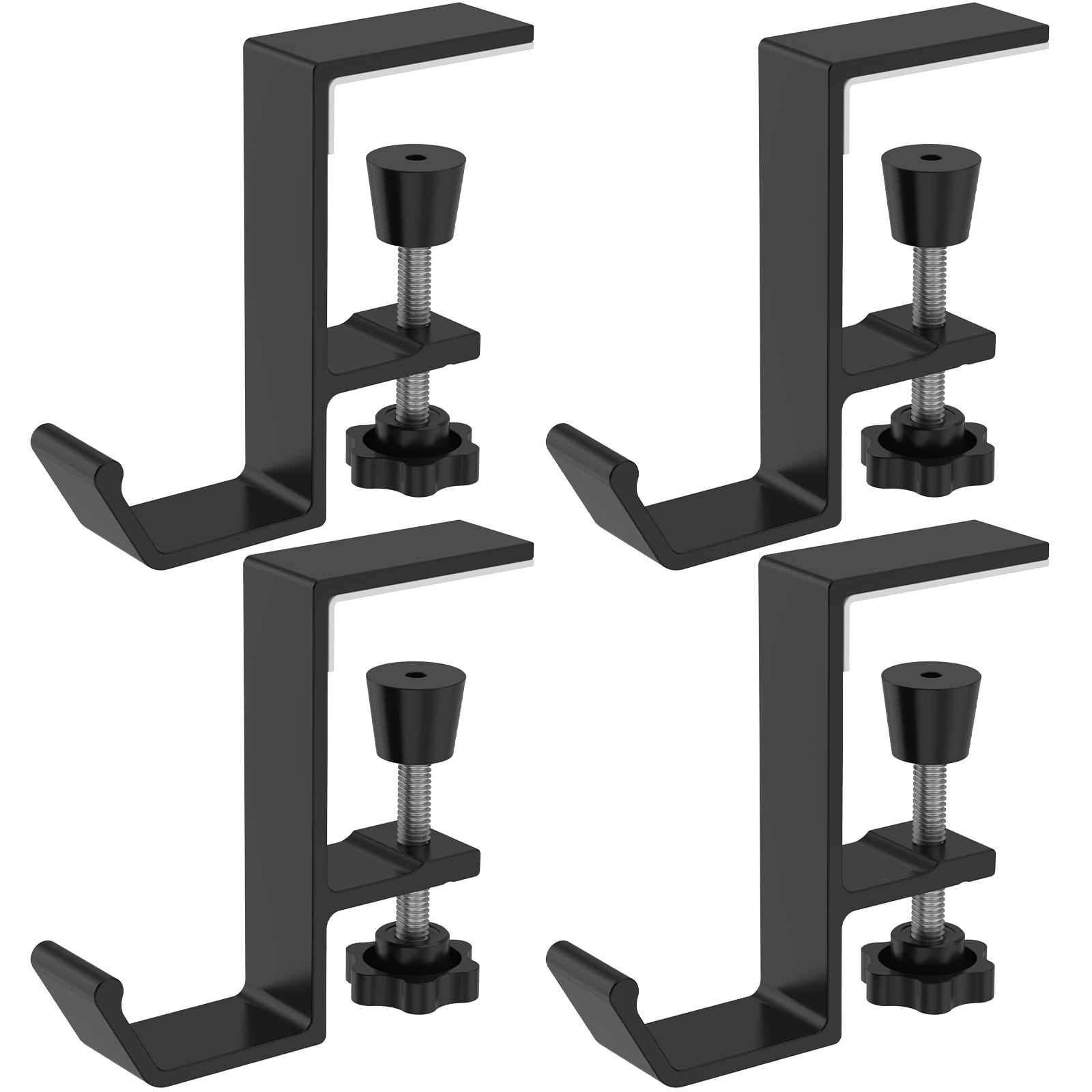 4Pcs Desk Mount Bag Holder Hook Clamp-On Backpack Hanger with ...