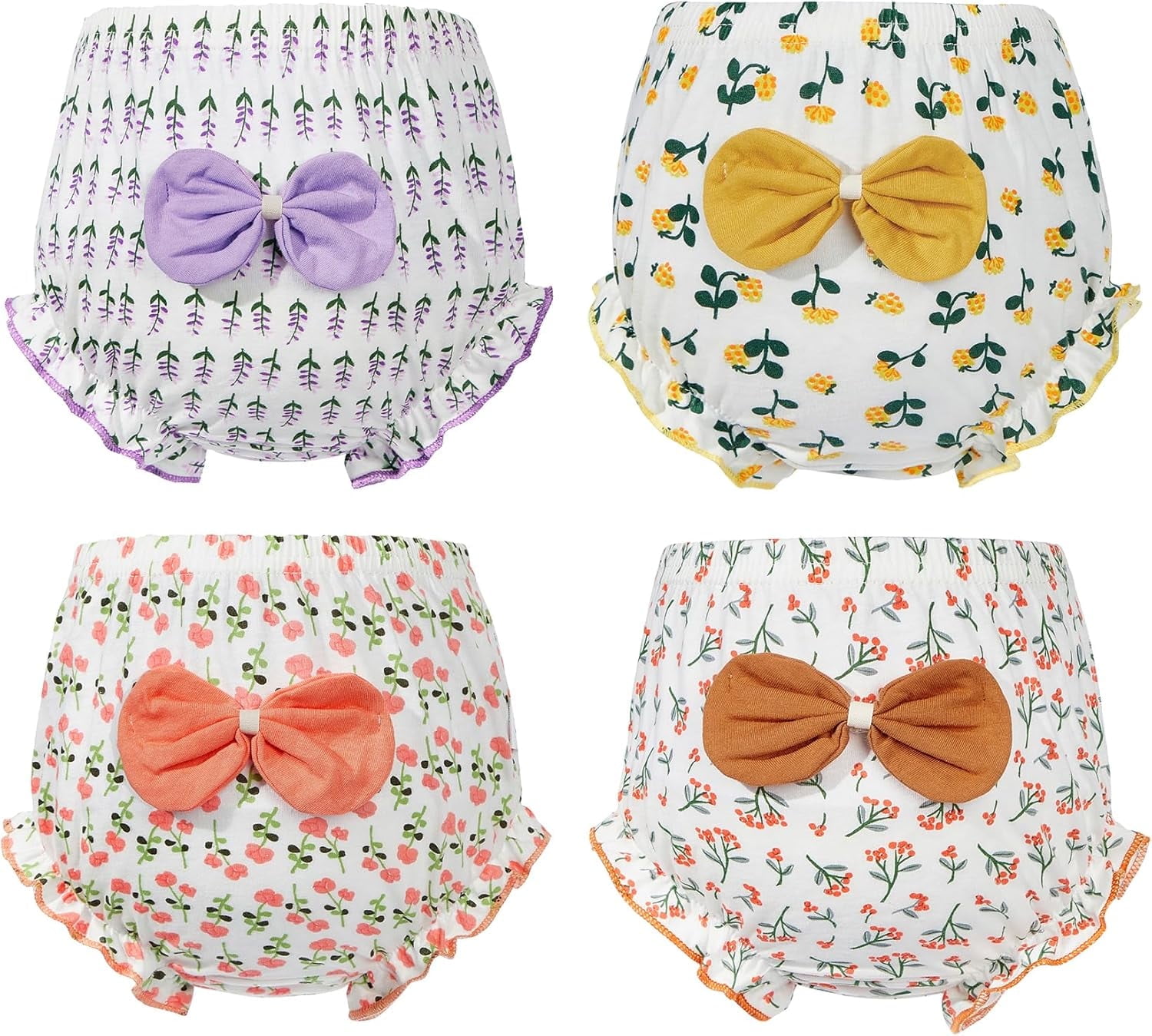 4Pcs Diaper Covers for Girls Baby Bloomers for Toddler Girls Ruffle ...