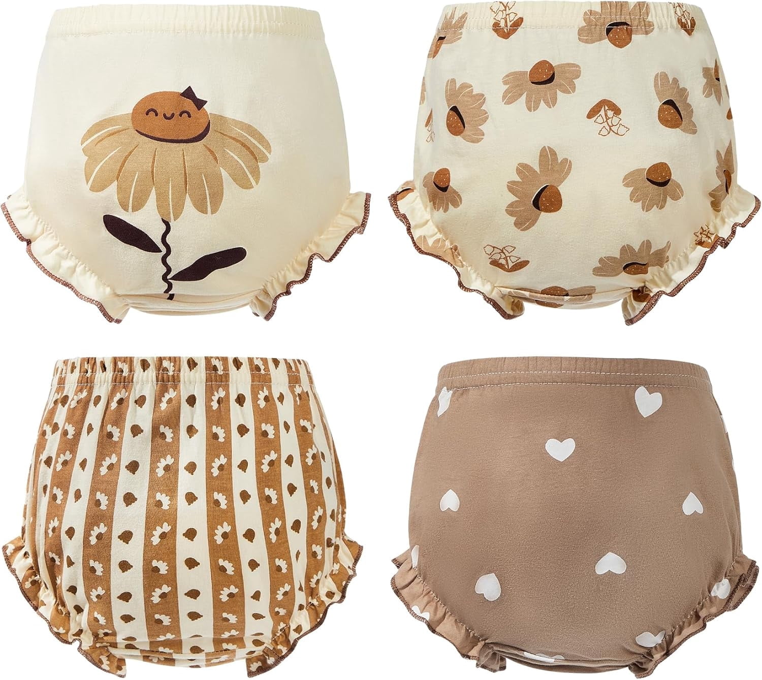 4Pcs Diaper Covers for Girls Baby Bloomers for Toddler Girls Ruffle ...