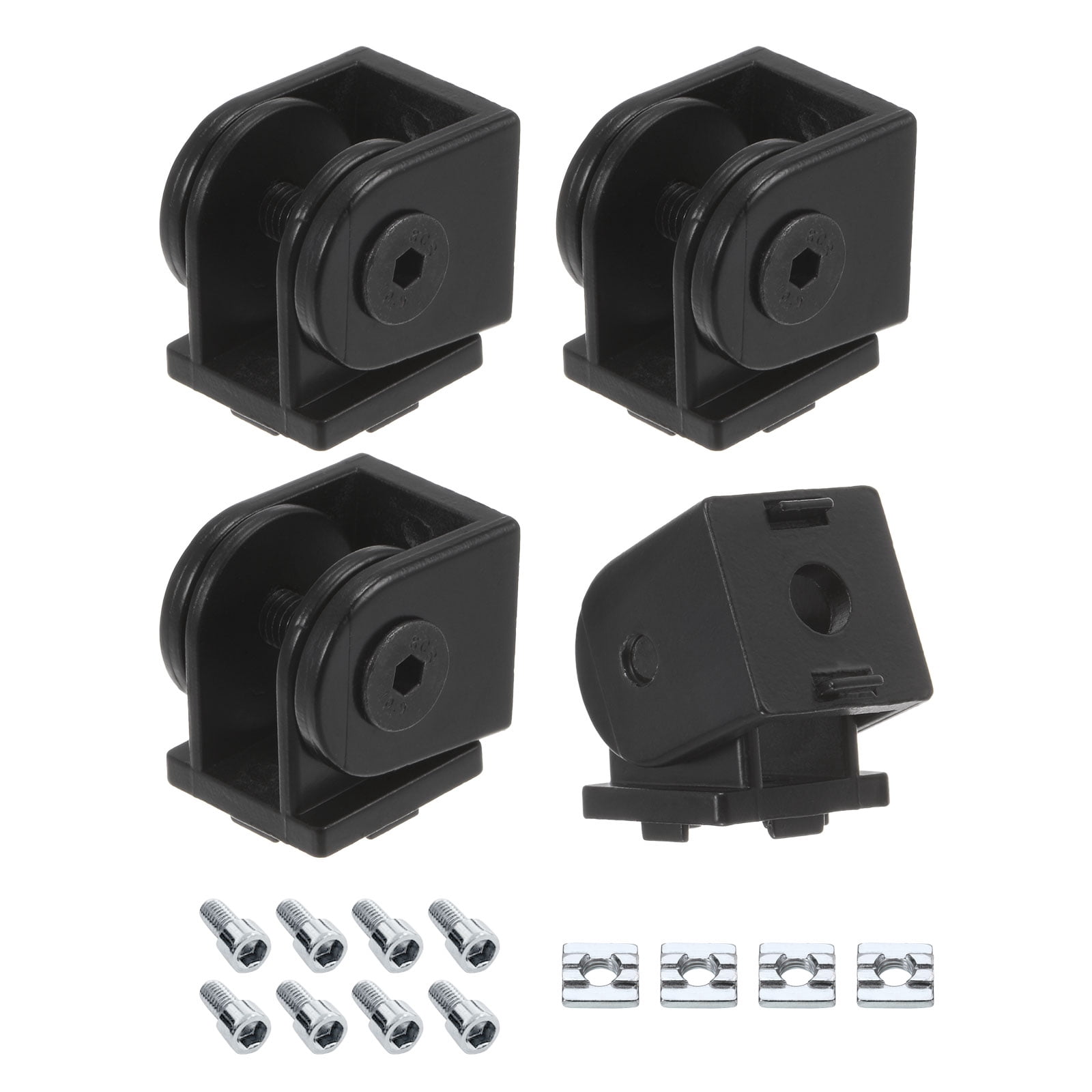 4Pcs Die-Cast Aluminum Pivot Joint with M6 Screw, Aperture 6mm, Black ...