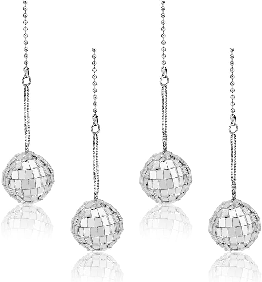 4Pcs Disco Ball Ceiling Fan Pull Chain Beaded Ball Fan Pull Chain ...