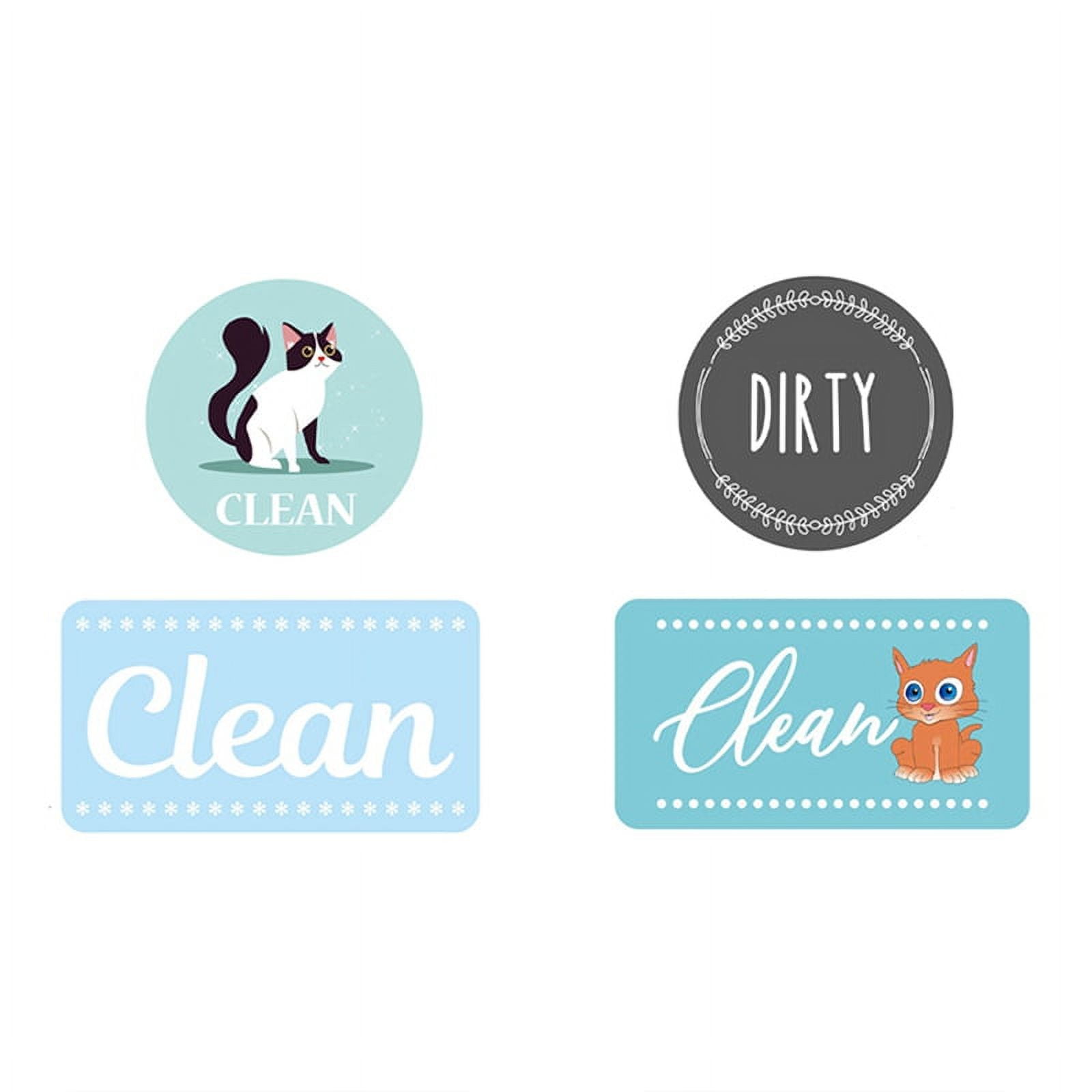 4Pcs Dishwasher Magnet Clean Dirty Sign Shutter Only Changes Double ...