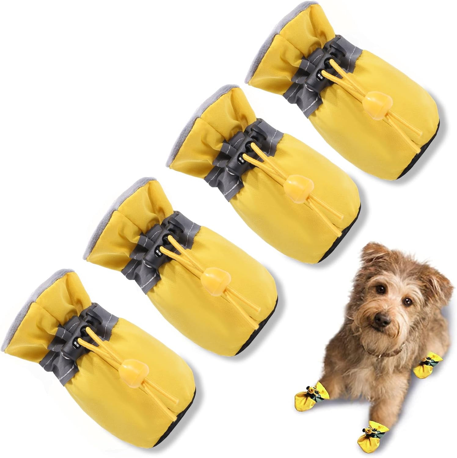 4Pcs Dog Shoes for Hot Pavement, Anti-Slip Sole Dog Boots & Paw ...