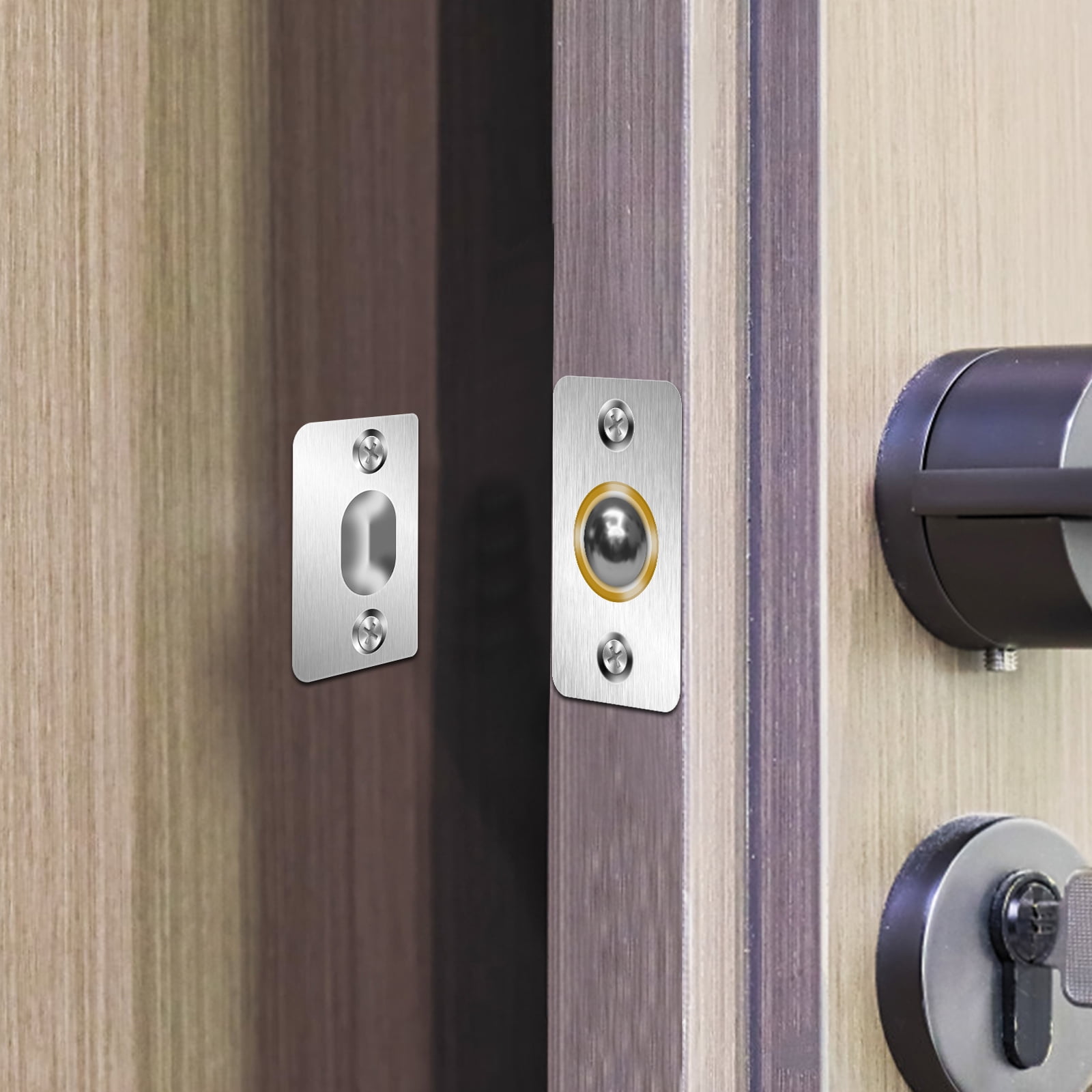 4Pcs Door Ball Catch Stainless Steel Door Ball Latch Quiet Closet Ball ...