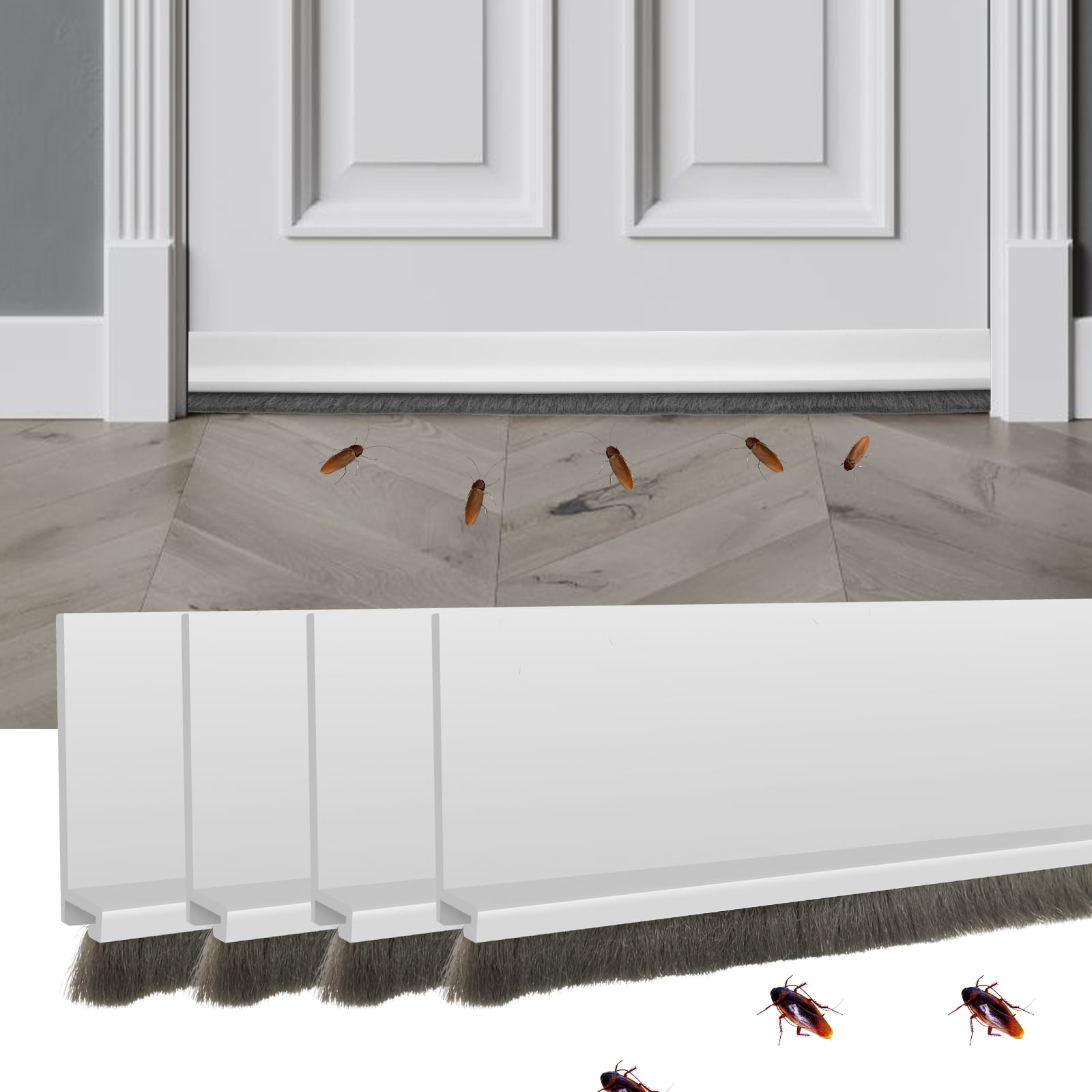 4Pcs Door Sweep for Bottom of Door Self Adhesive Under Door Draft ...