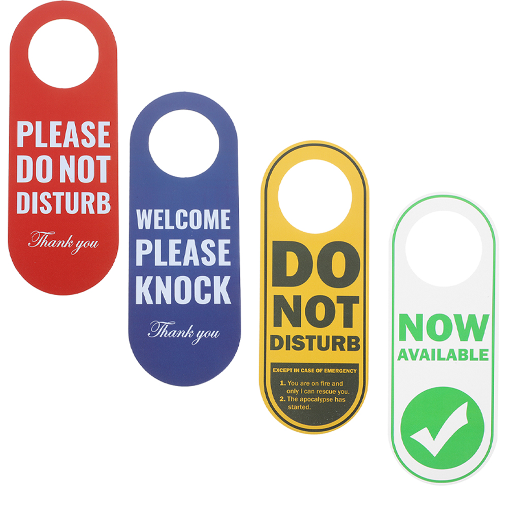 4Pcs Double Sided Door Sign Please Do Not Disturb Tag Welcome Room Door ...