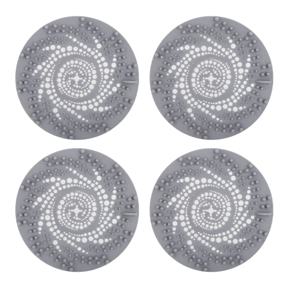 4Pcs Drain Cover Hair Stopper Drain Cover Spiral Hole Floor Drain Cover ...