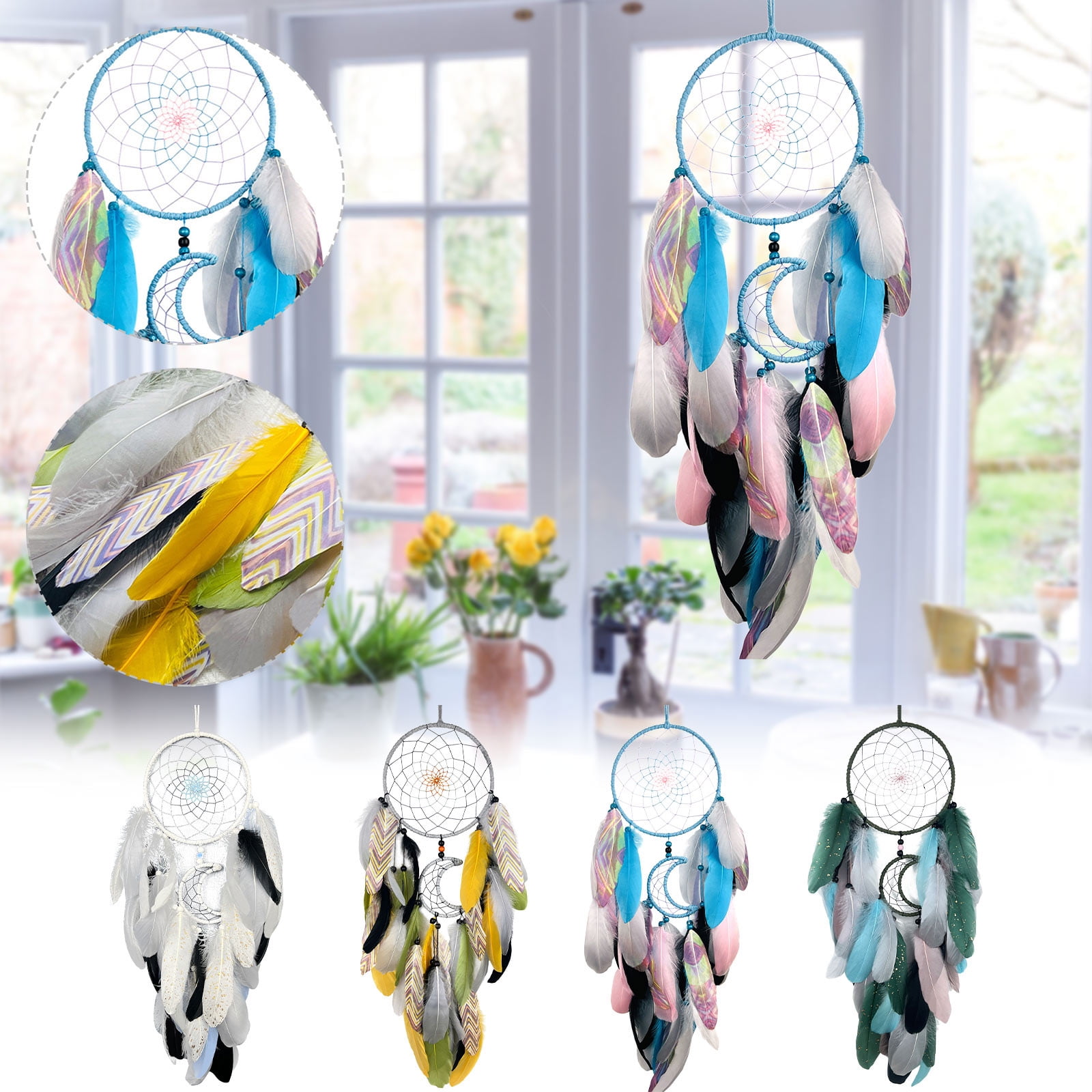 4Pcs Dream Catcher Wall Decor under $5! Yannianjz Dream Catcher Wall ...