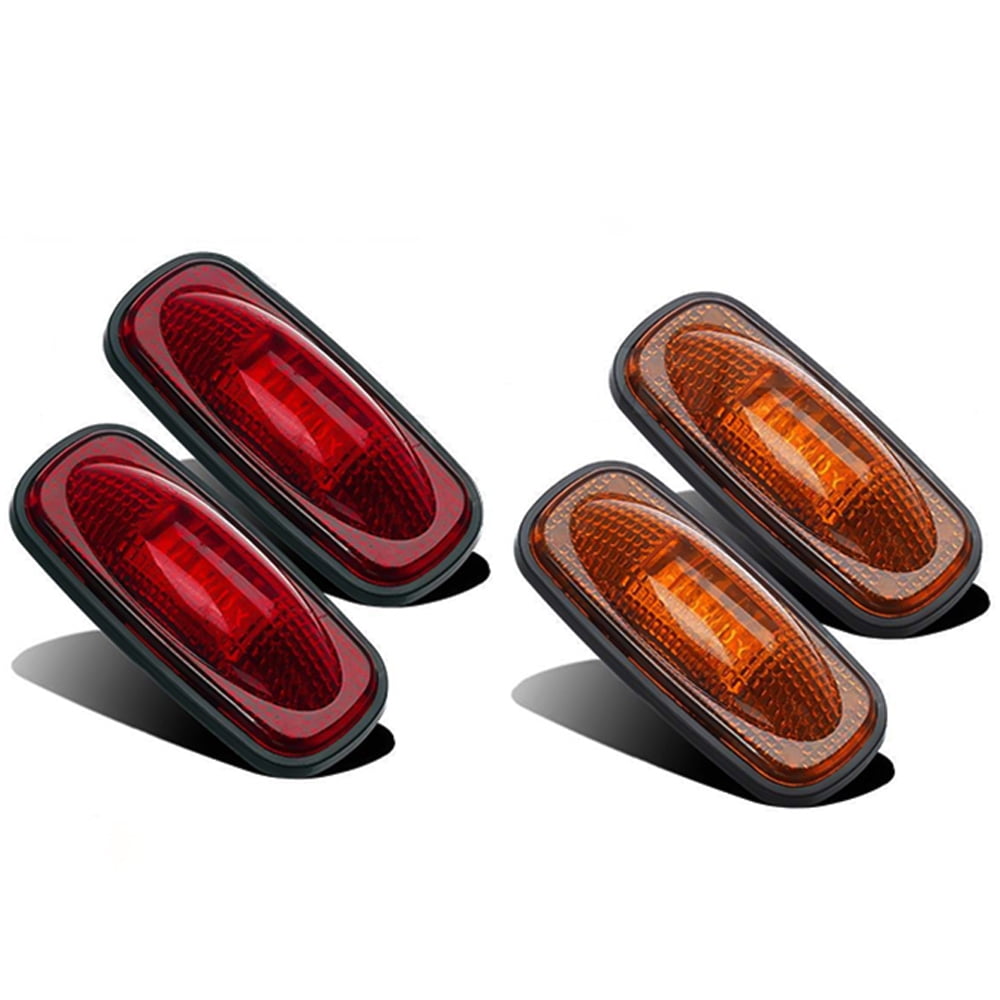 4Pcs Dually Bed Fender Side Marker LED Lights for 2003-2018 Dodge Ram ...