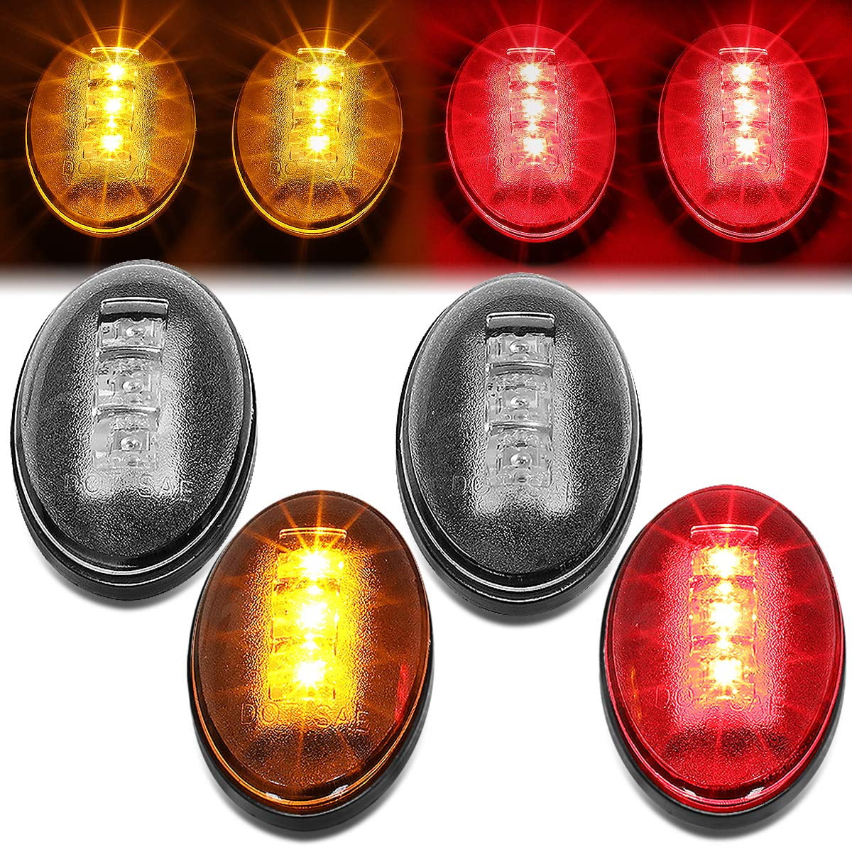 4Pcs Dually Bed Fender YPF5 LED Side Marker Light Compatible with Ford ...