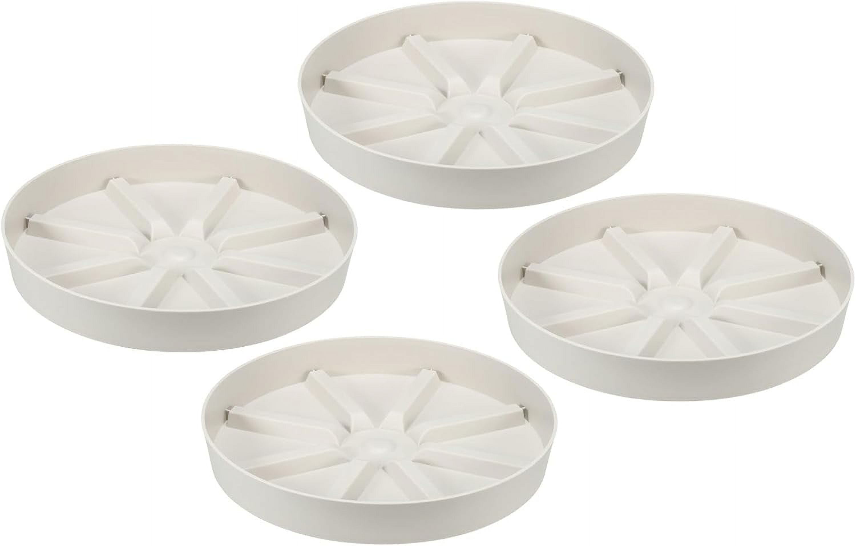 4Pcs Durable Plastic Round Flower Pot Drip Tray Thicker Anti-Rot Root ...