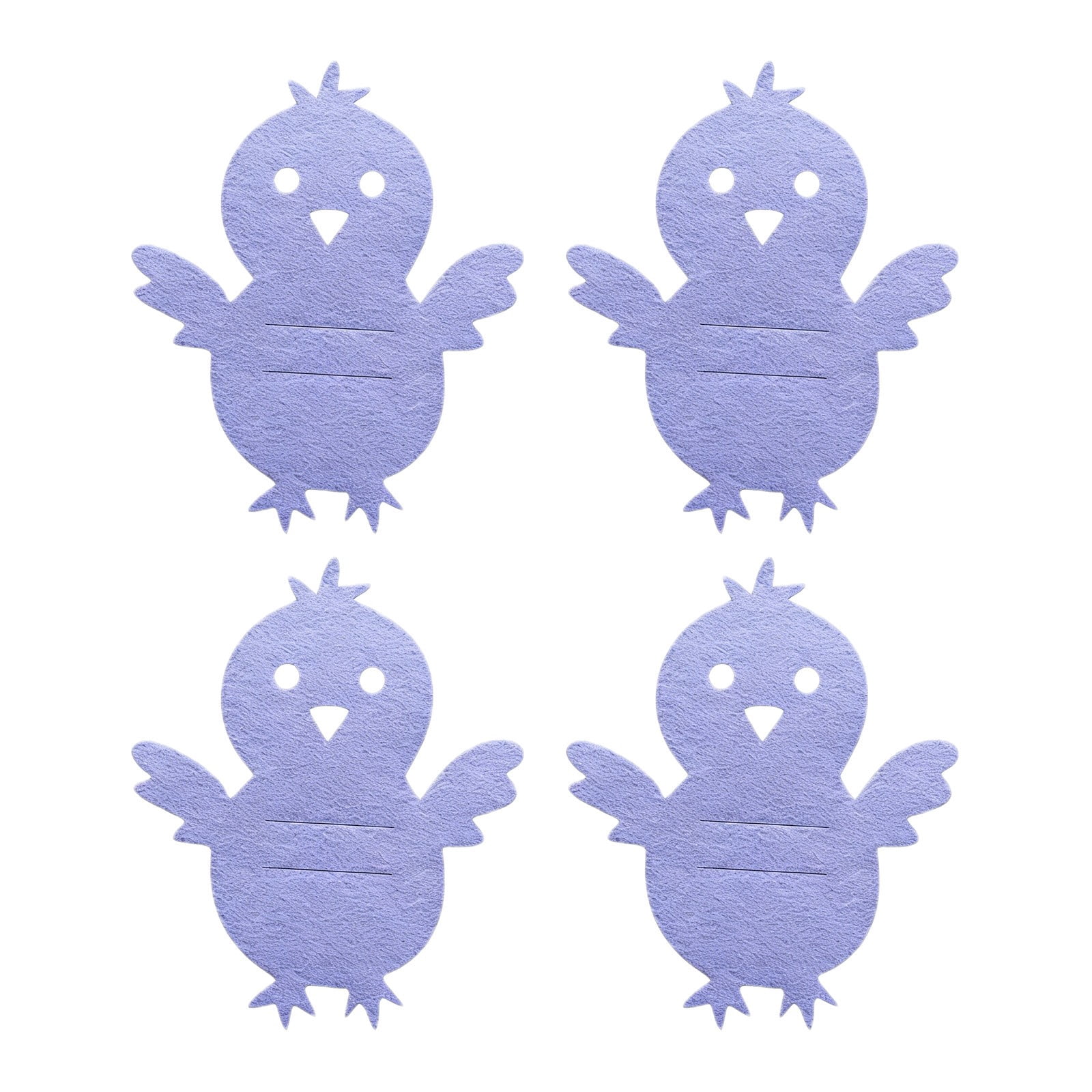 4Pcs Easter Tableware Bag Cartoon Chicken Fork Spoon Sleeves Cutlery ...