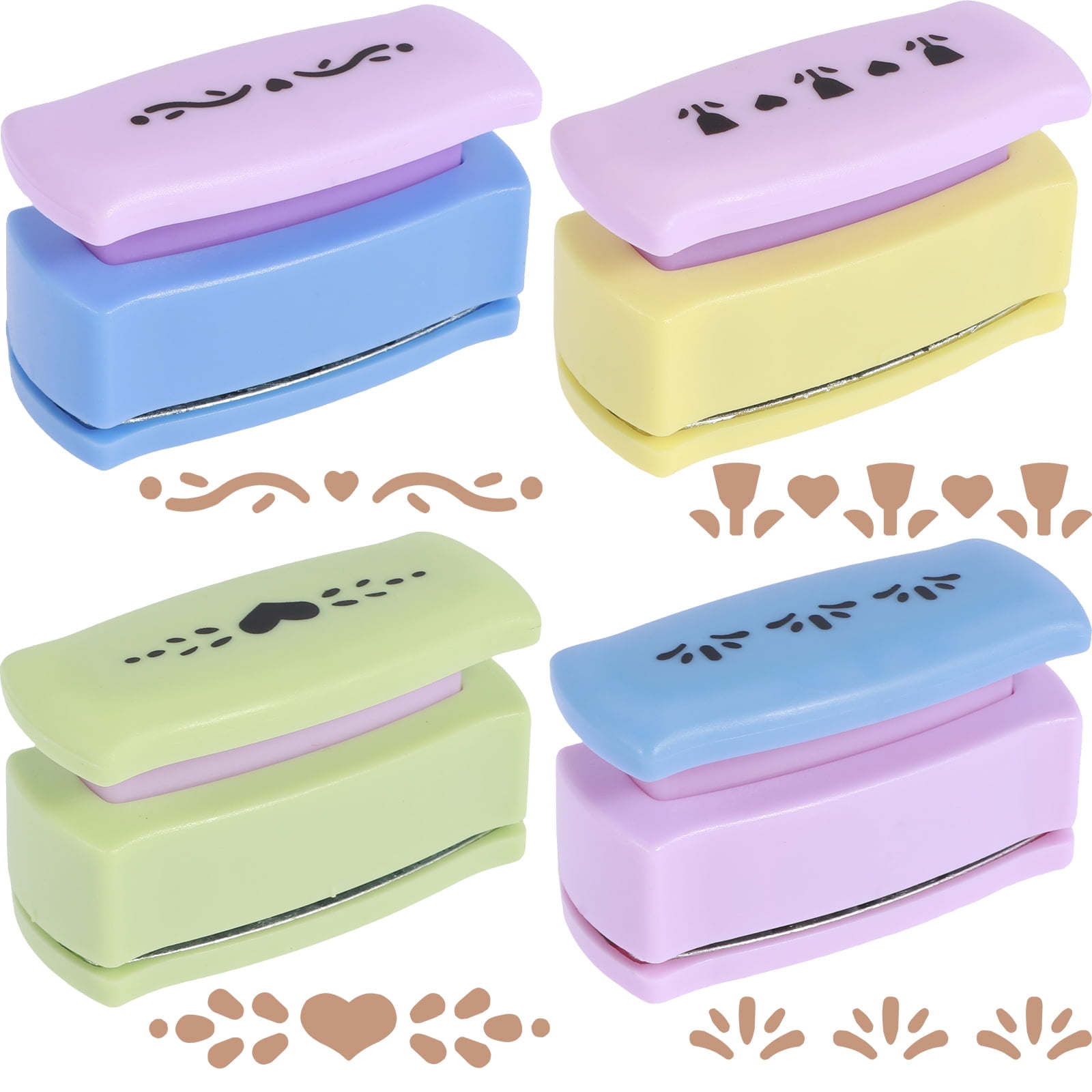 4Pcs Edge Paper Punch for DIY Projects Craft Border Puncher Cutting ...