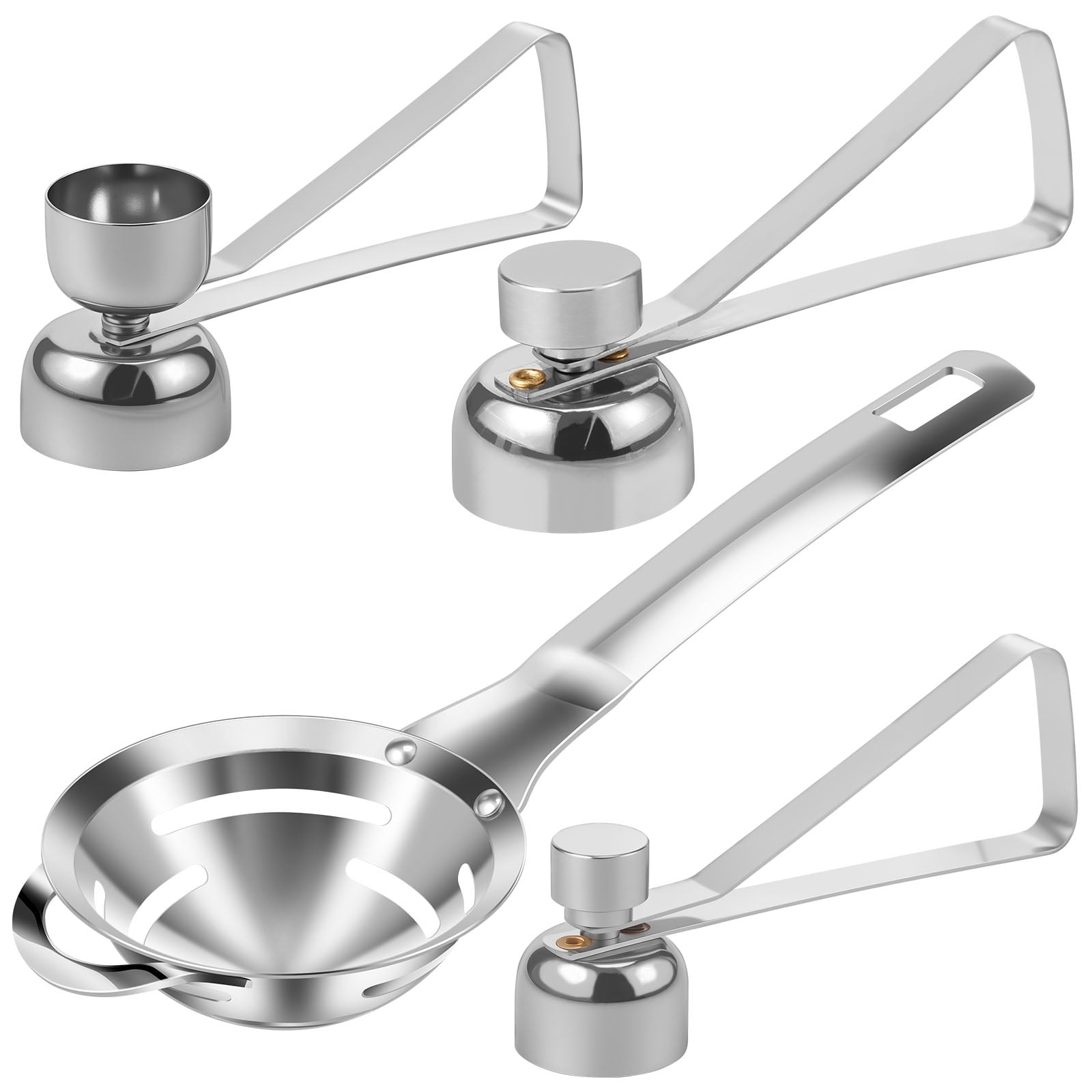 4Pcs Egg Cracker Stainless Steel Egg Topper Separator Handheld Eggshell ...