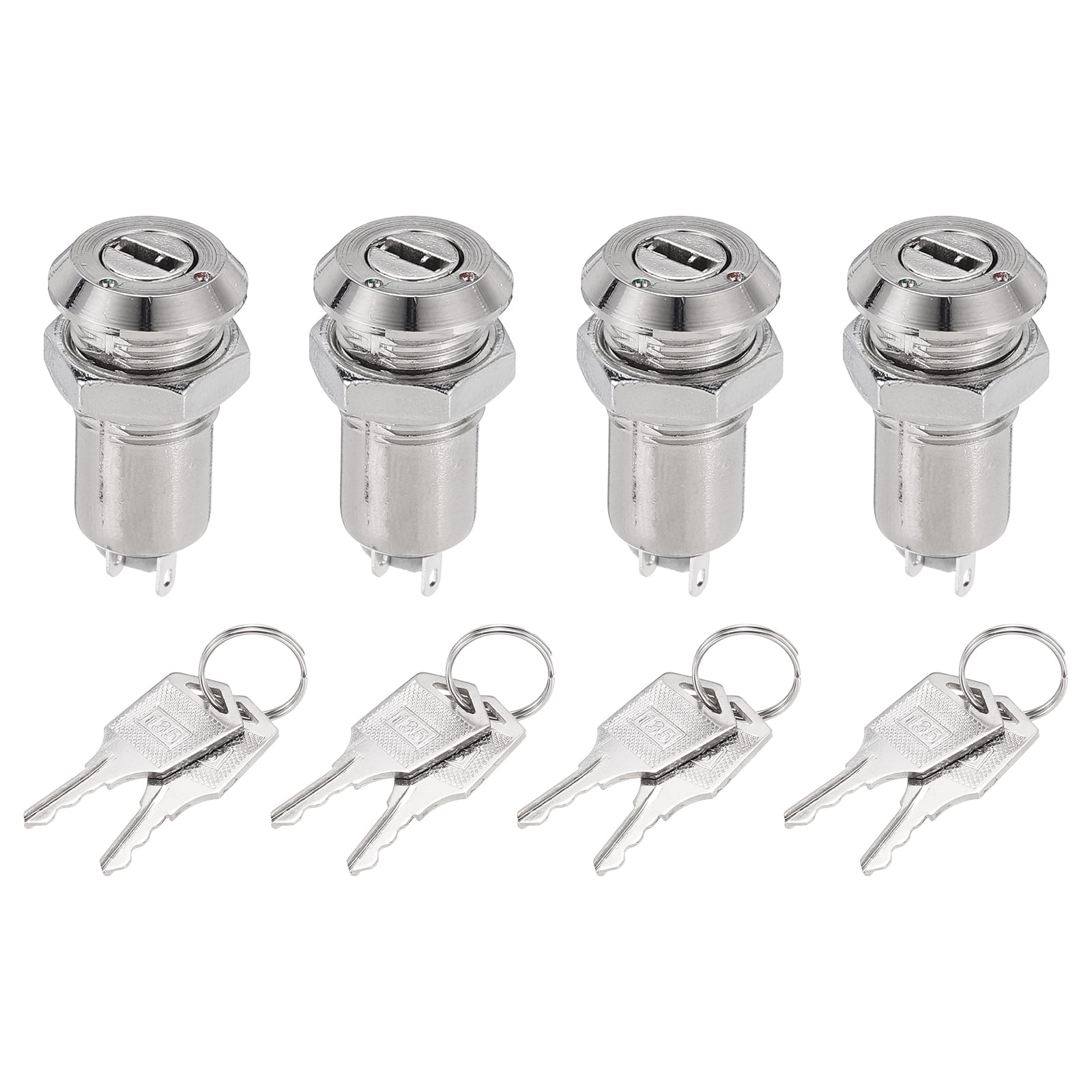 4Pcs Electric 2 Positions on OFF Metal Keys Lock Switch W Keys ...