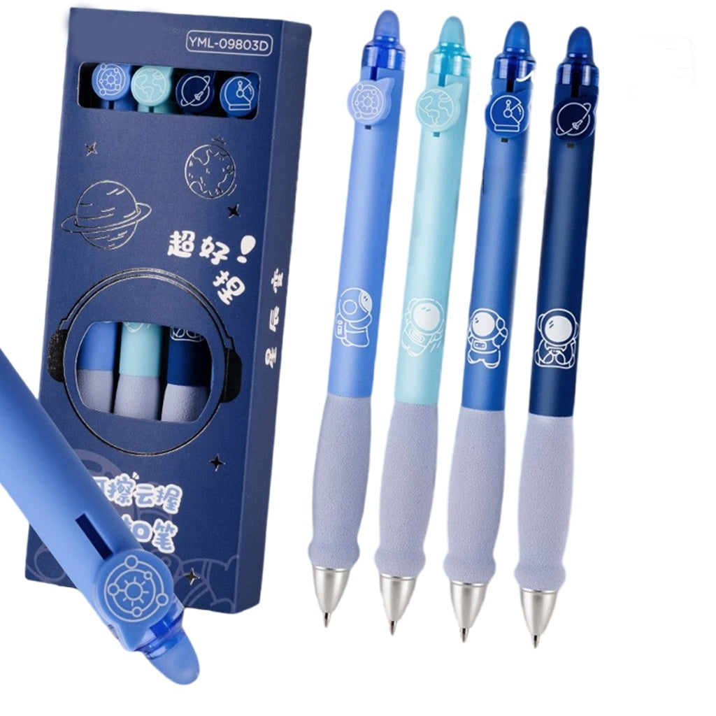 4Pcs Erasable Retractable Gel Pen 0.5mm Fine Point Cartoon Erasable Gel ...