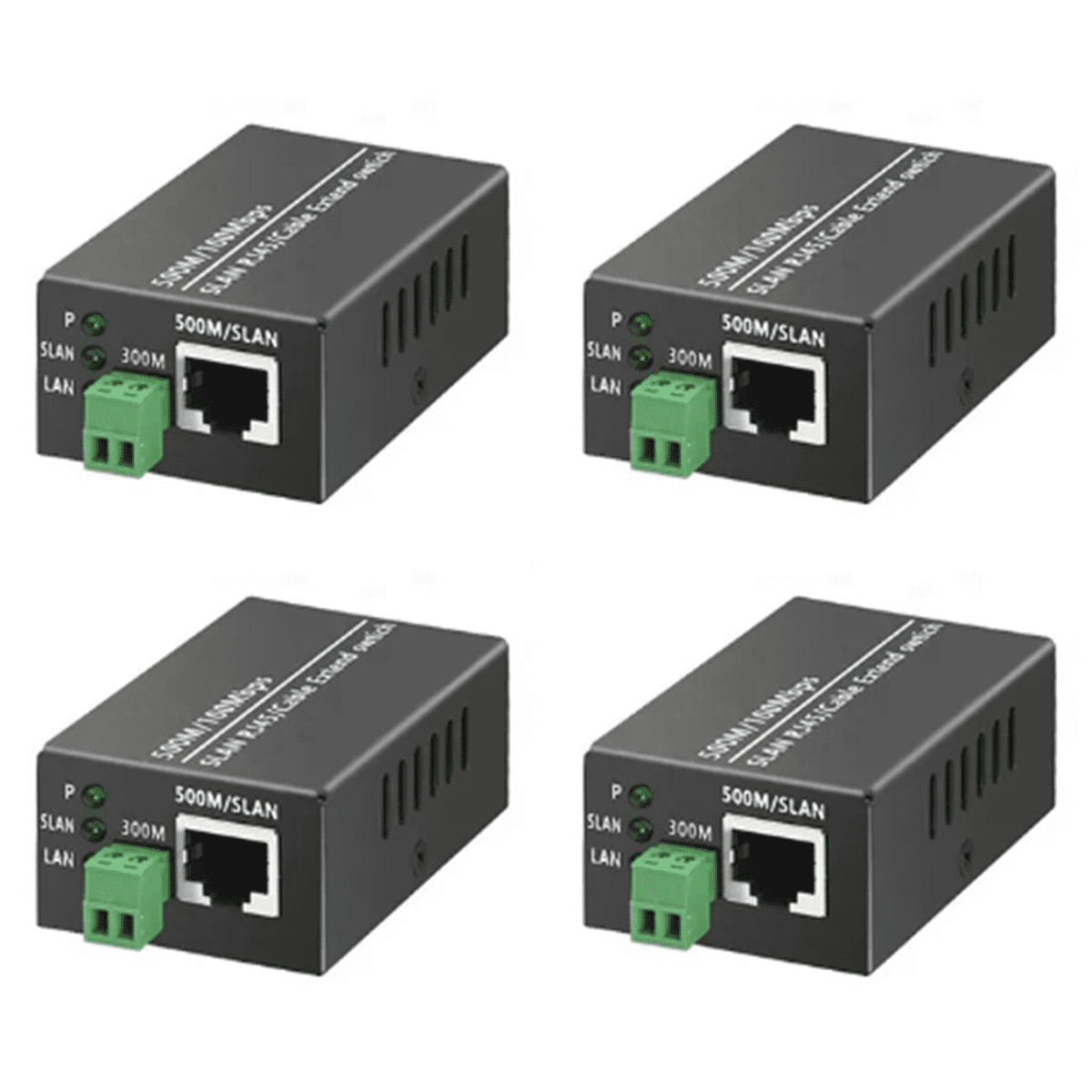 4Pcs Ethernet IP Extender over Coax HD Network Kit EoC Coaxial Cable ...