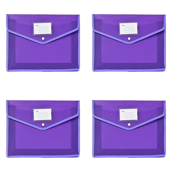 4Pcs Expandable Plastic File Folder A4 Horizontal Transparent Document ...