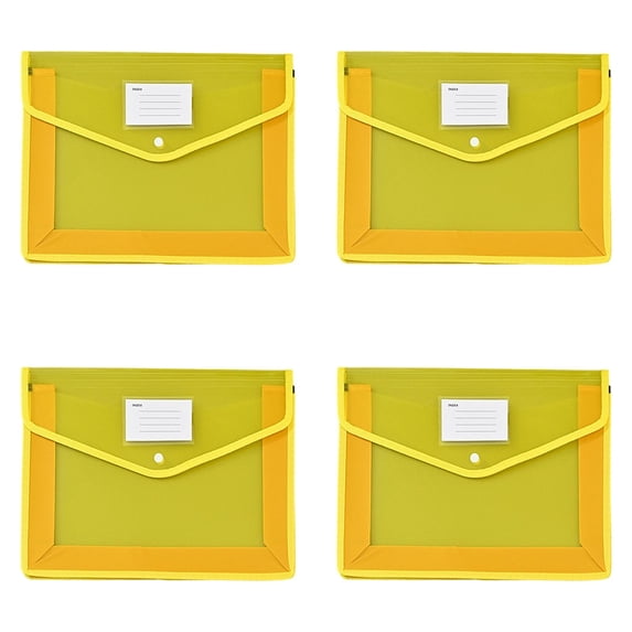 4Pcs Expandable Plastic File Folder A4 Horizontal Transparent Document ...