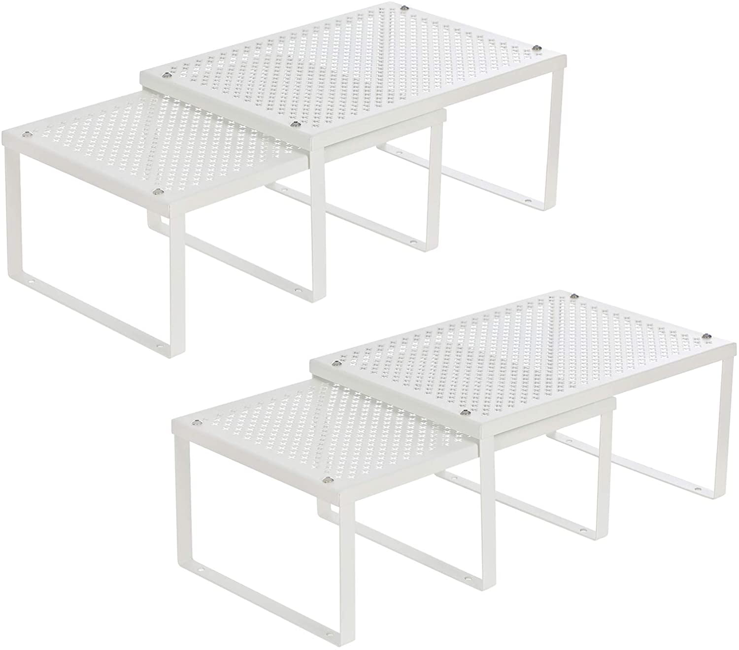 4Pcs Expandable and Stackable Storage Shelves for Kitchen Storage ...