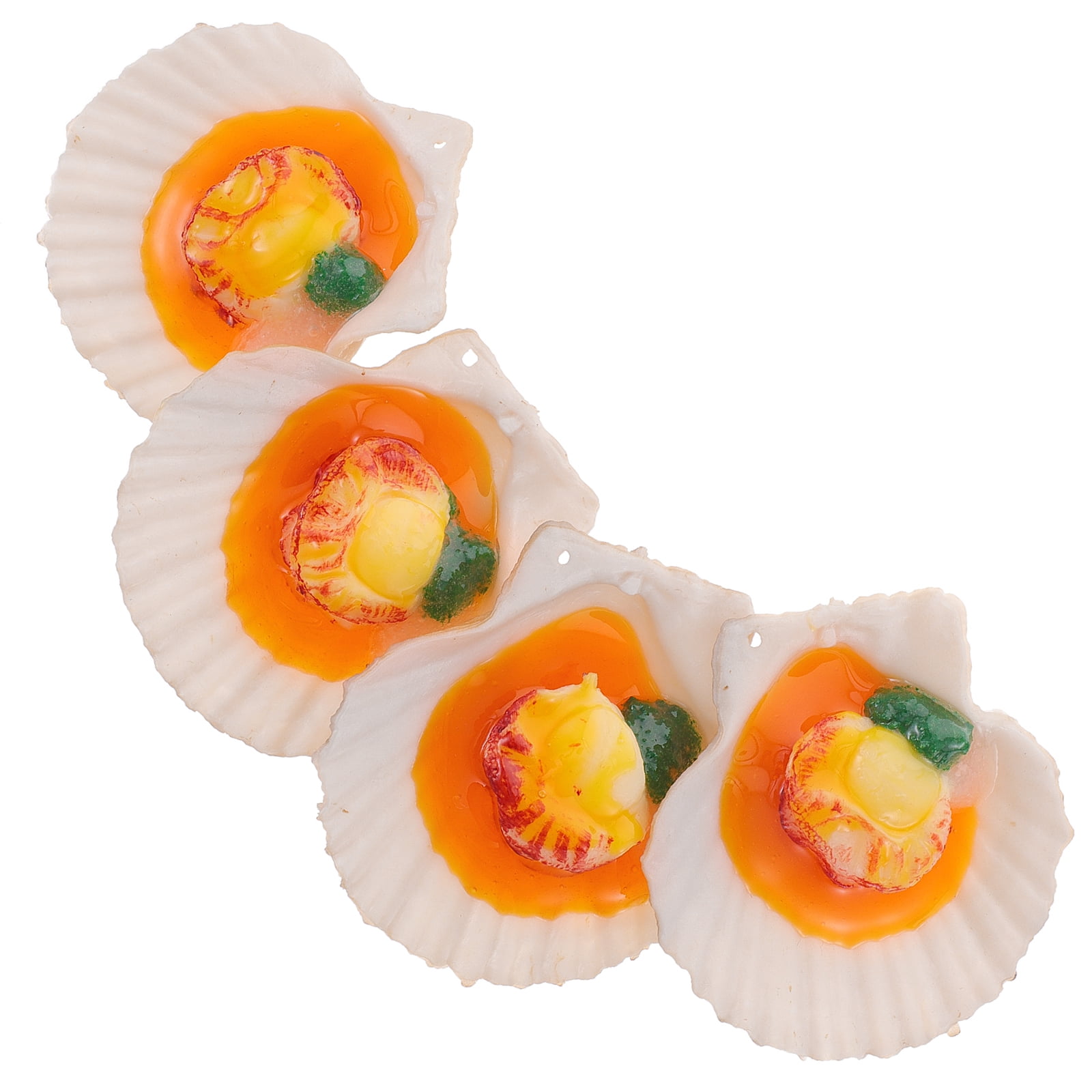 4Pcs Fake Food Model Small Seafood Model Cooking Seafood Model Kitchen ...
