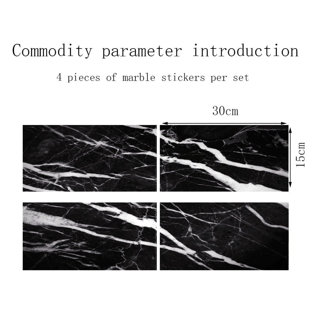 4Pcs Fake Marble Wallpaper Easily Removable Wallpaper Peel and Stick ...