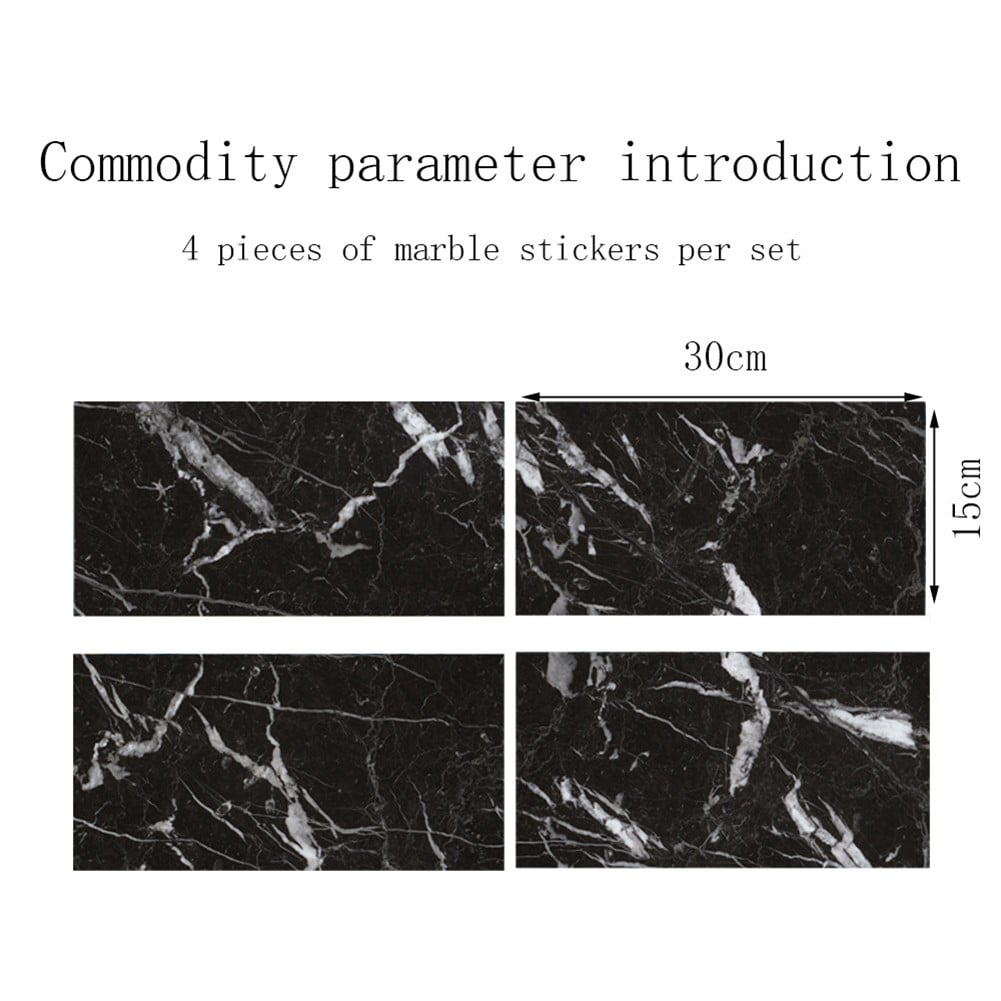 4Pcs Fake Marble Wallpaper Easily Removable Wallpaper Peel and Stick ...