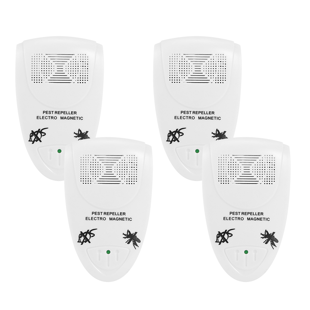 4Pcs Family House Fly Mouse Mice Spider Insect Ultra Sonic Pest ...