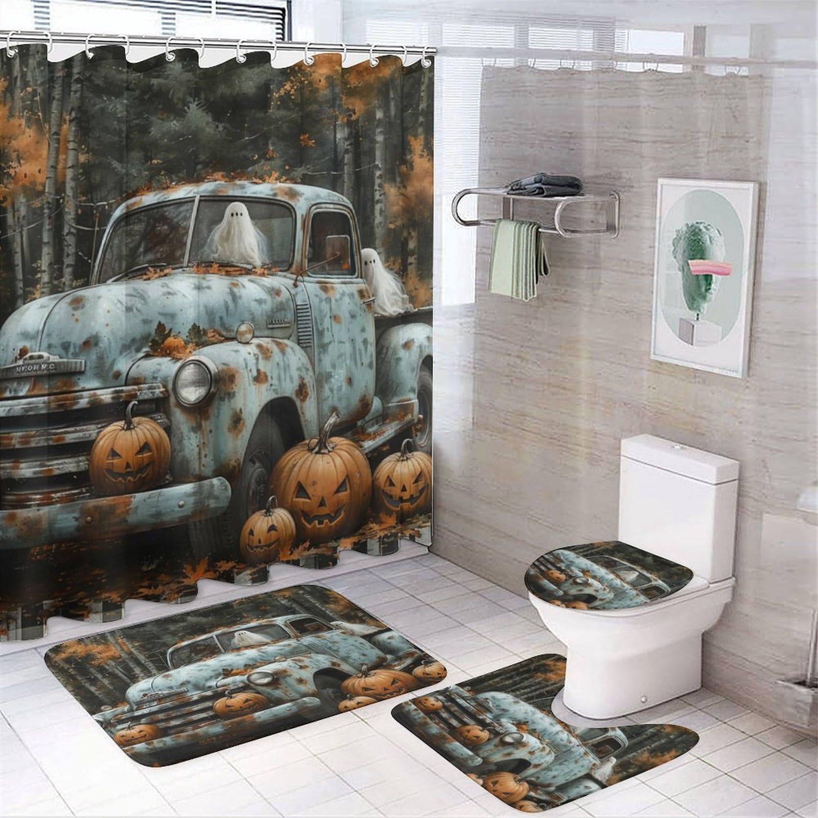 The Farmhouse Ghost Shower Curtain