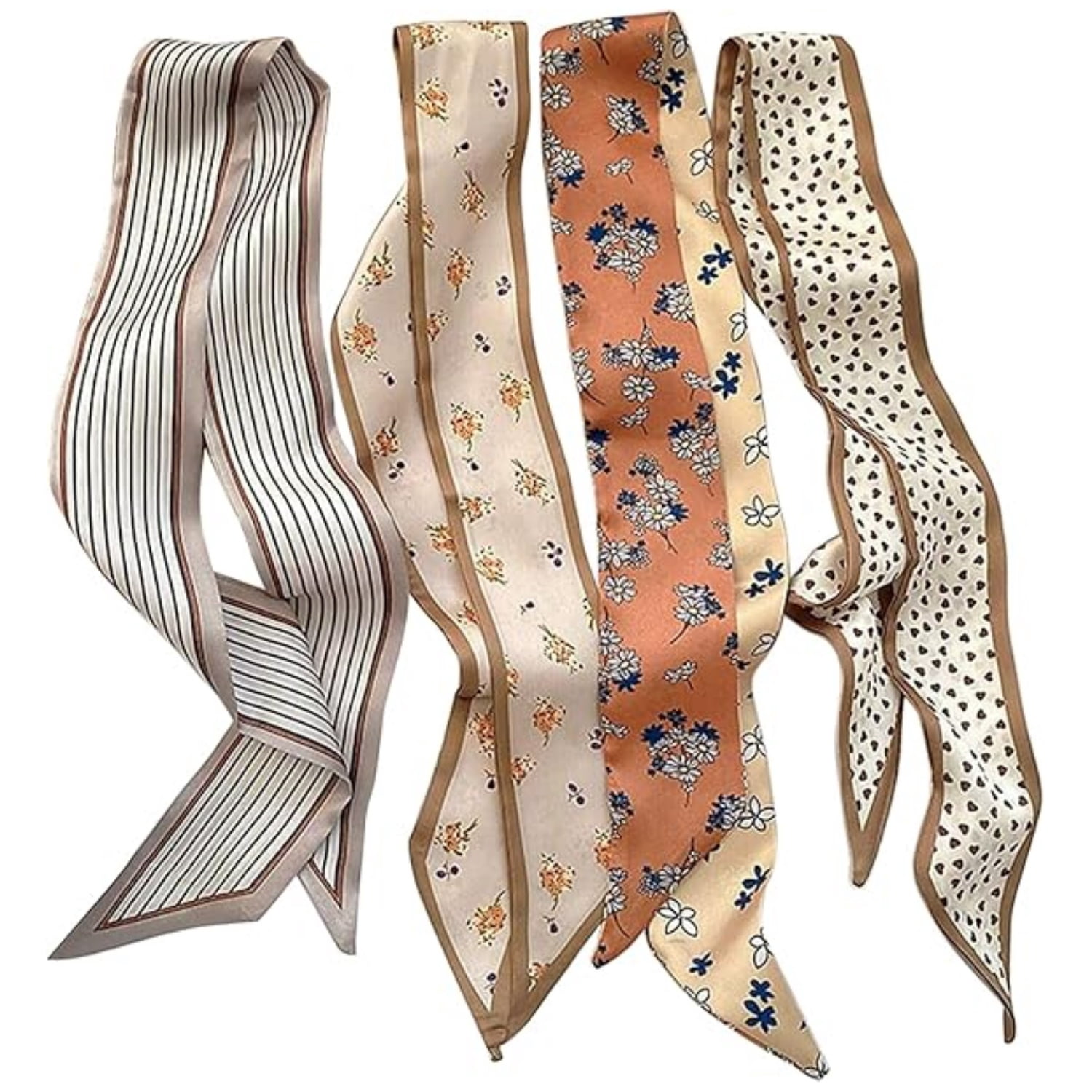 4Pcs Fashion Scarves for Women, Multifunctional Boho Scarves Headbands ...
