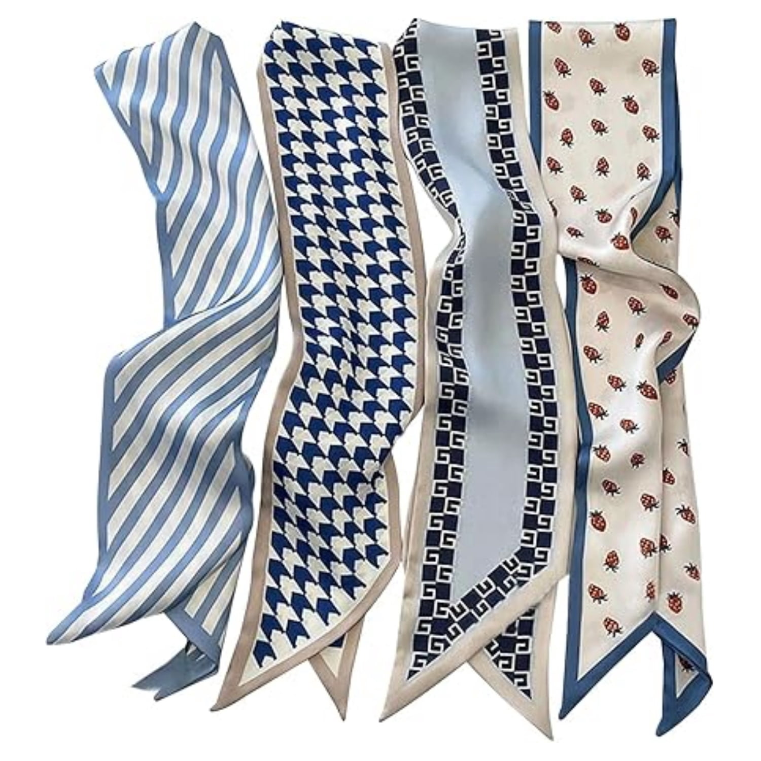 4Pcs Fashion Scarves for Women, Multifunctional Boho Scarves Headbands ...