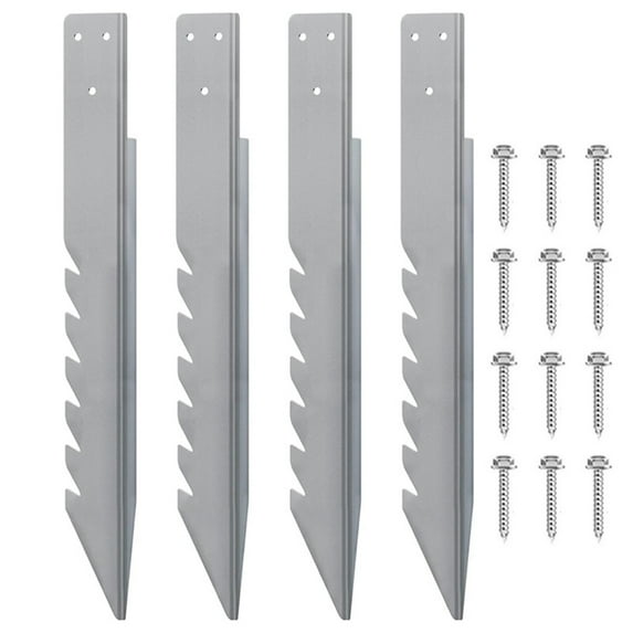 4Pcs Fence Post Repair Kits Heavy Duty Fence Post Anchors Ground Spikes ...