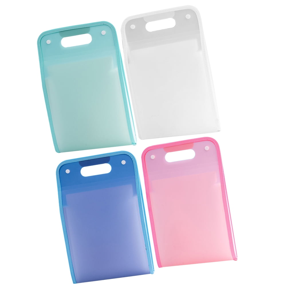 4Pcs File Folder Plastic Accordion Folder Small Accordion File ...