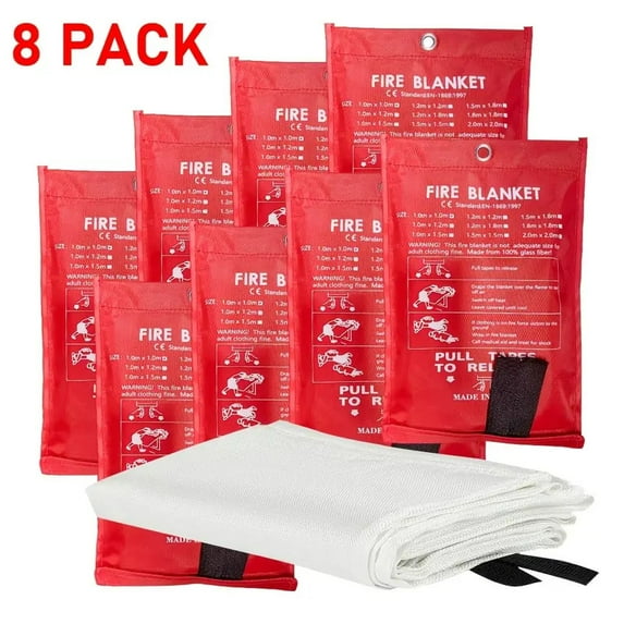 4Pcs Fire Blanket Fireproof For Home Kitchen Office Caravan Emergency ...