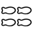 4Pcs Fish Shape Spring Clasps Aluminum Spring Hook Clip KeyRings Metal ...